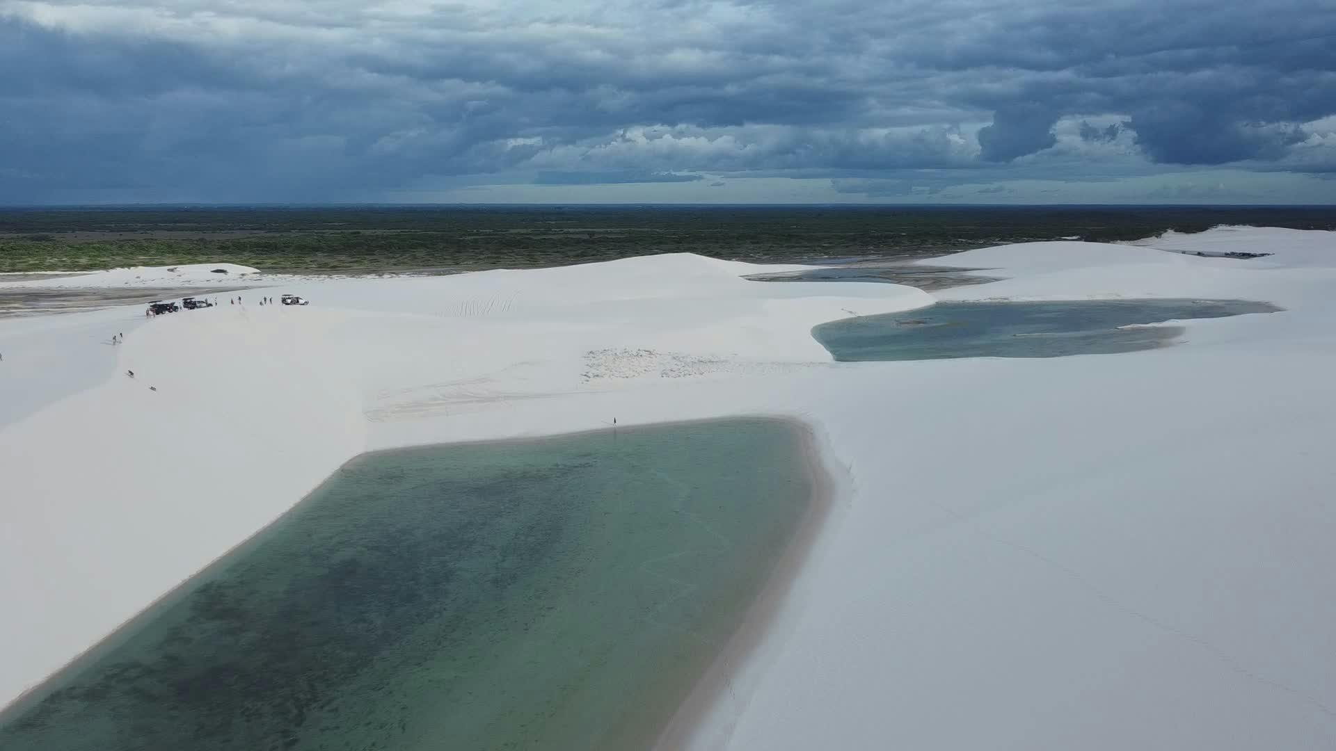 Breathtaking Aerial View of Brazilian Sand Dunes Free Stock Video ...