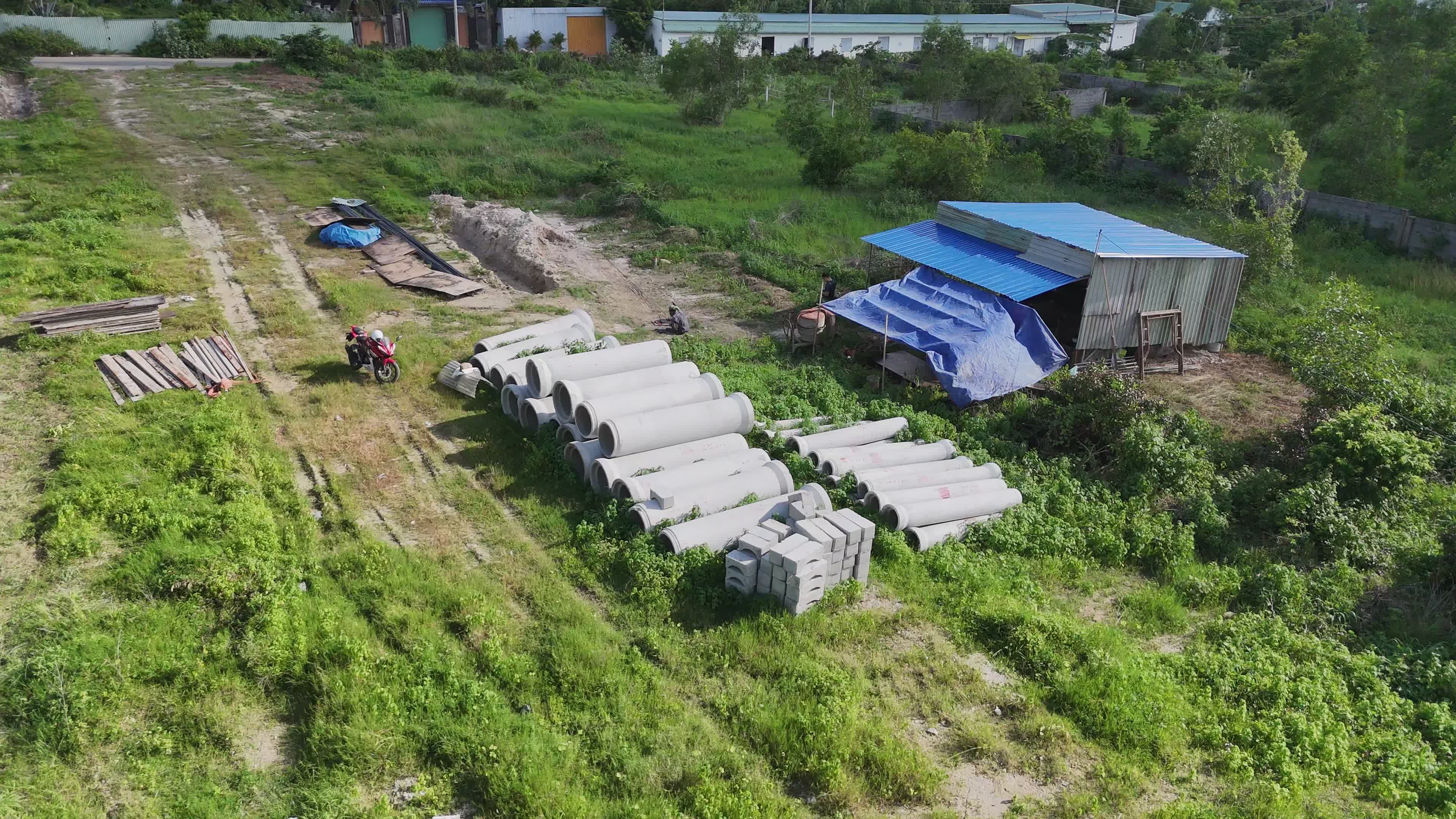 Aerial View of Industrial Storage Yard Free Stock Video Footage ...