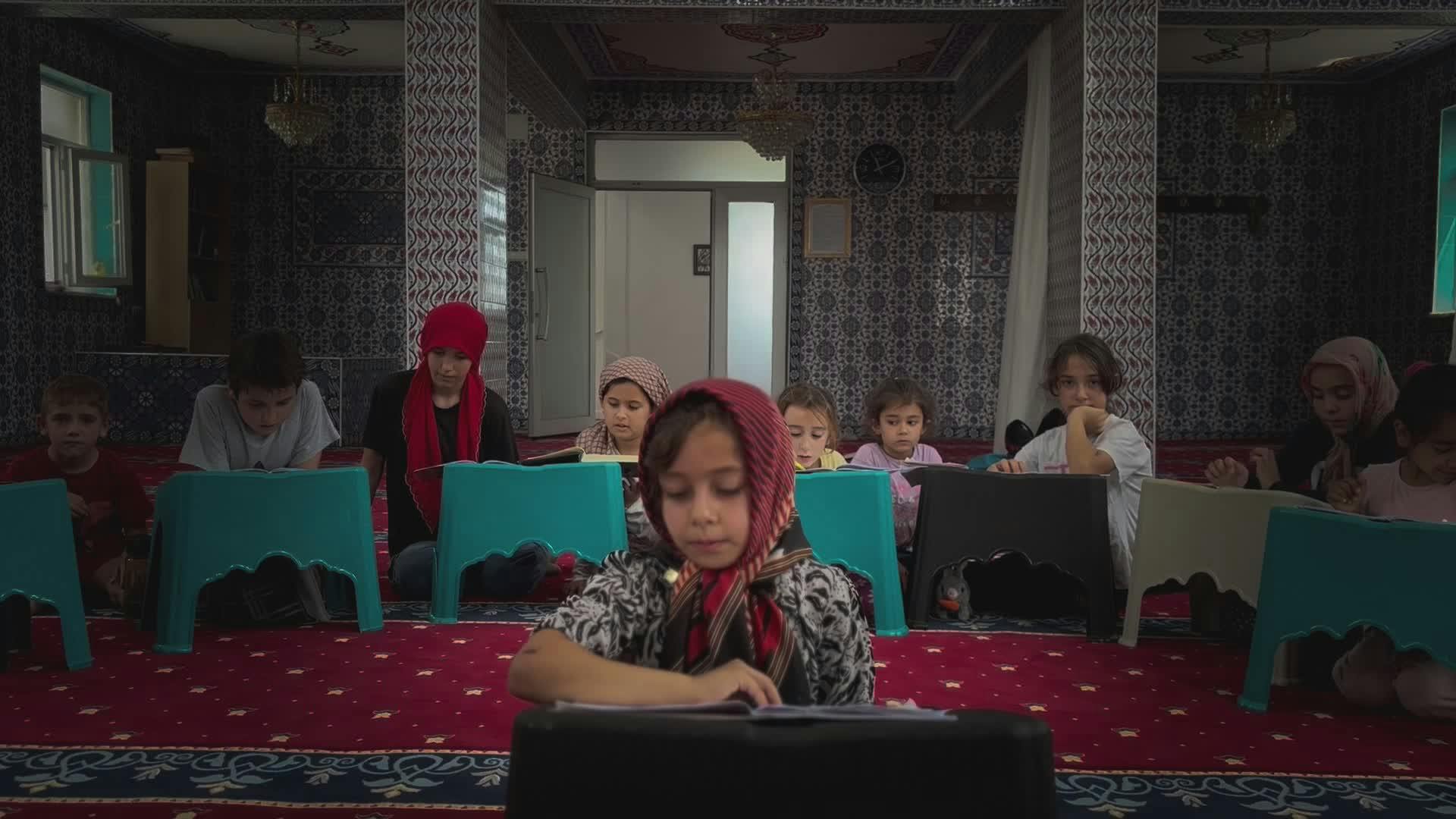 Children Studying Together in Mosque Classroom Free Stock Video Footage ...