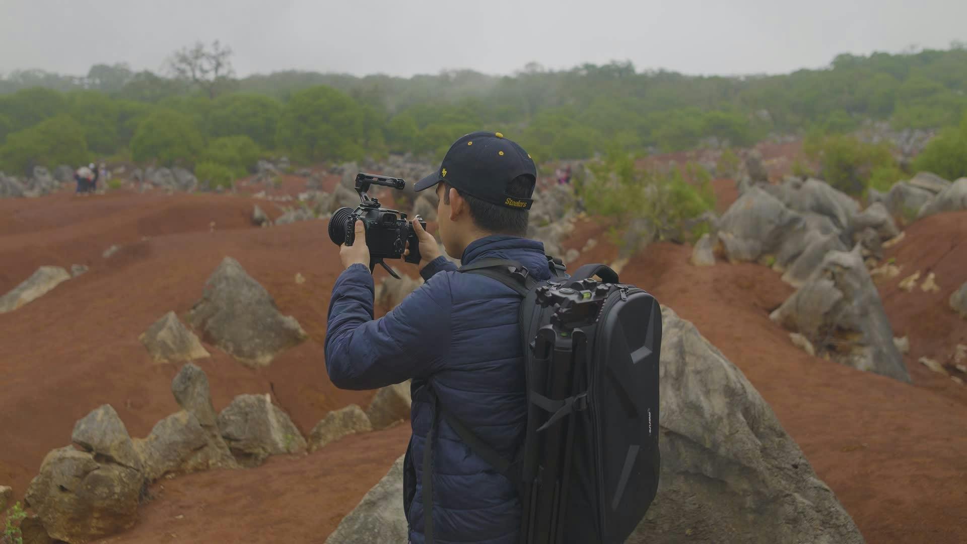 Capturing Scenic Red Rock Landscape Photography Free Stock Video ...
