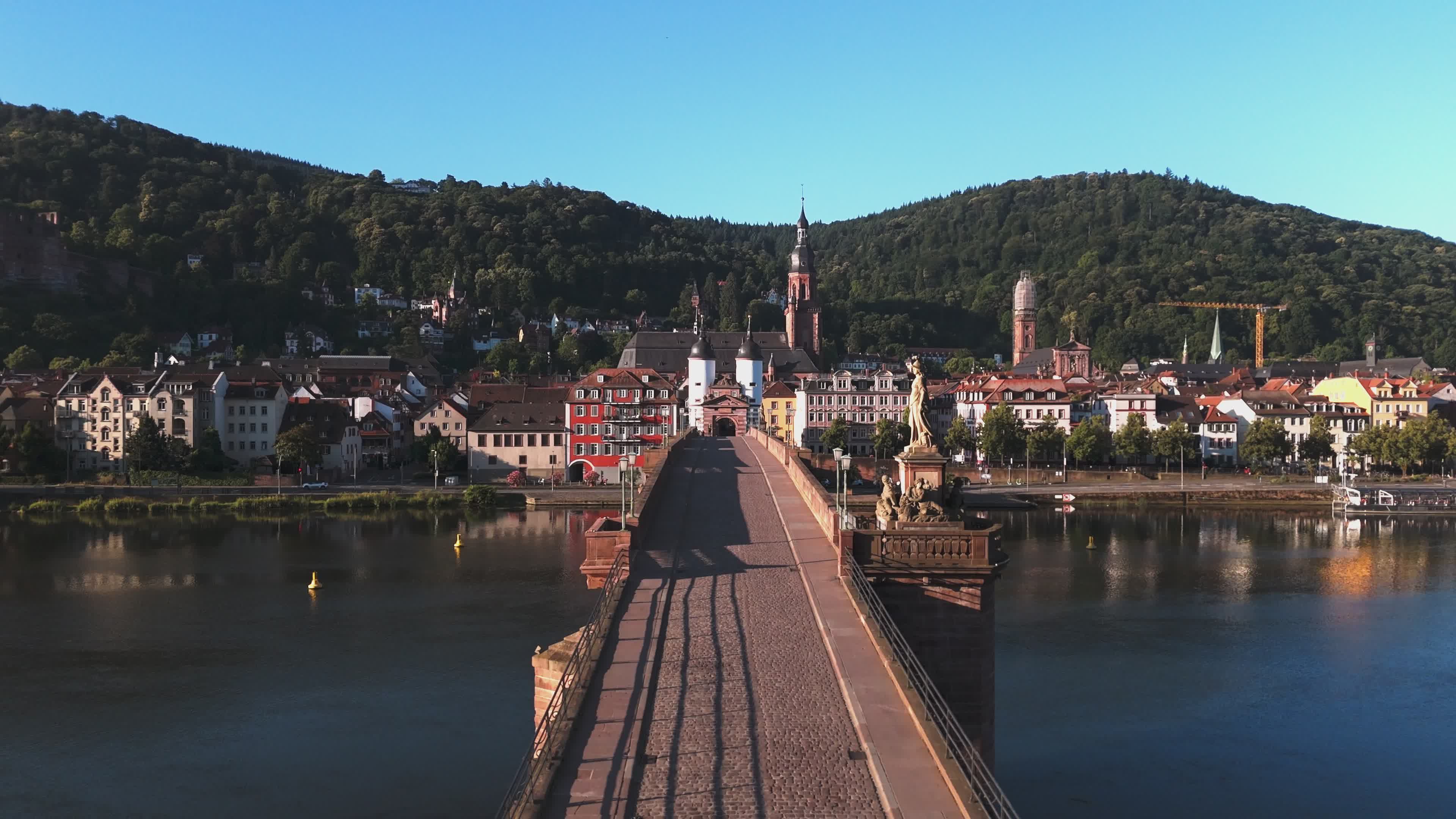 Drone View of Historic European Bridge Free Stock Video Footage ...