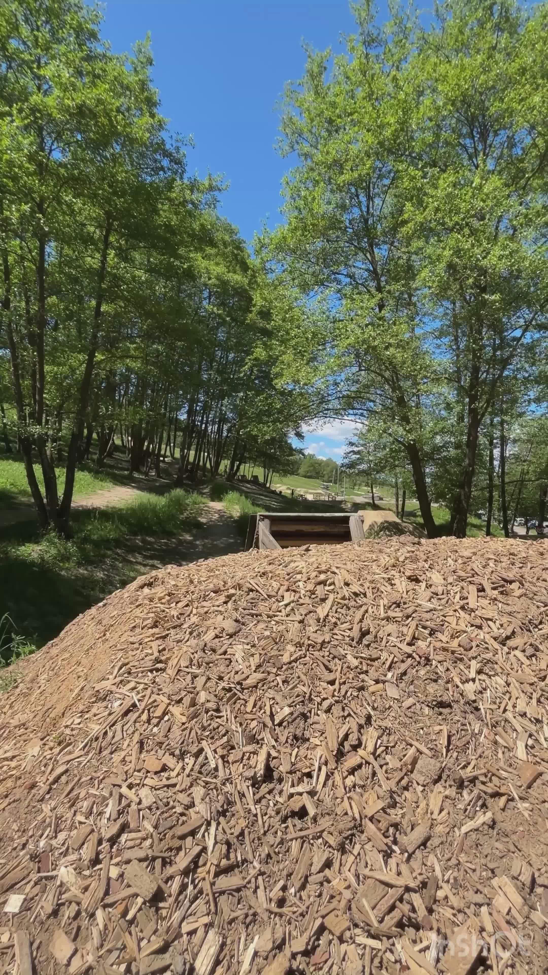 Daring Mountain Biker Performs High Jump at Bikepark Free Stock Video ...