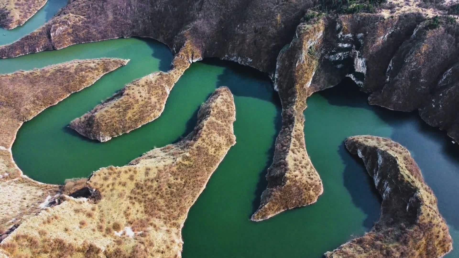 Serbia's Majestic Meandering River Aerial View Free Stock Video Footage ...