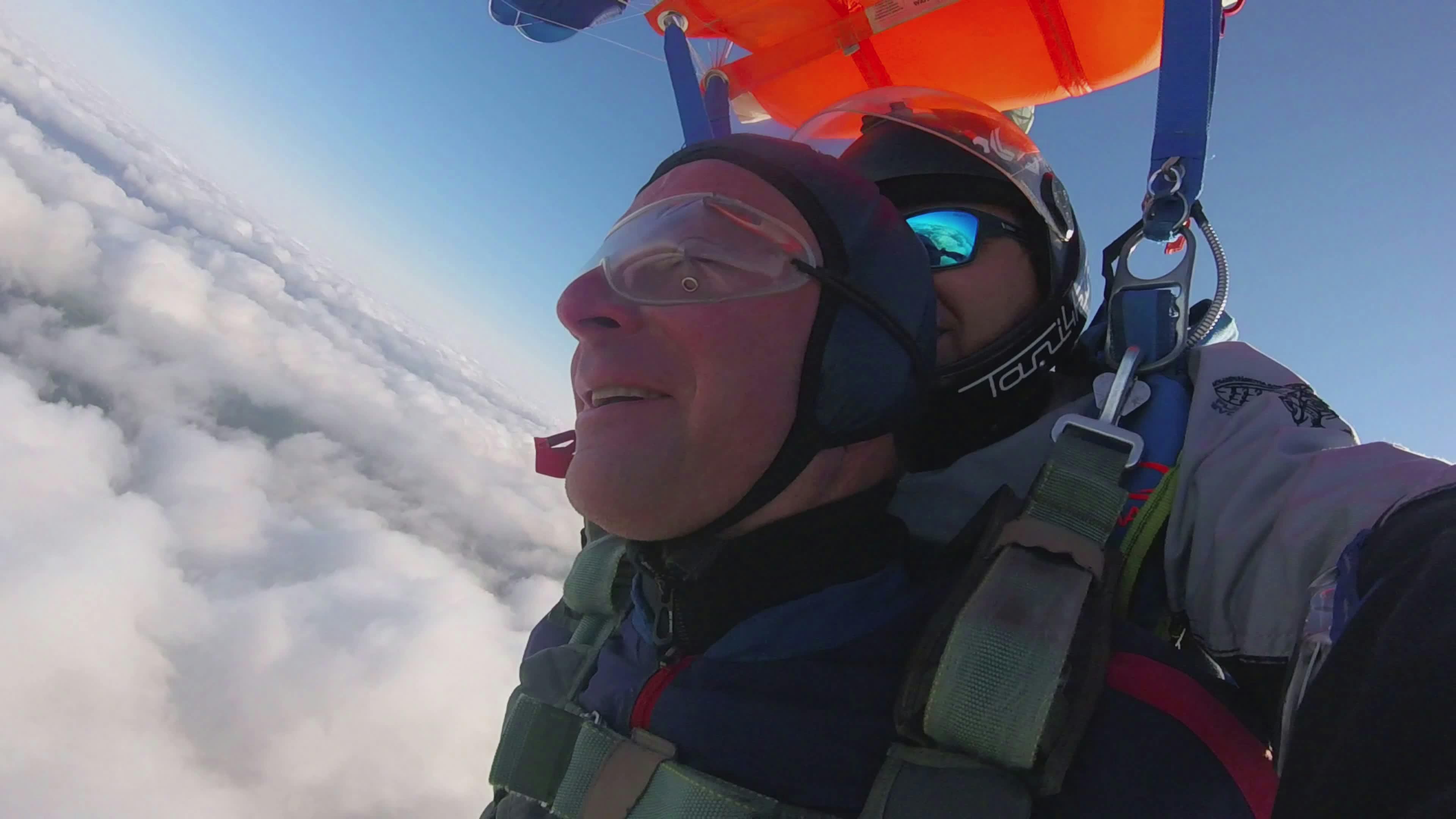 Exciting Tandem Skydiving Over Clouds Free Stock Video Footage, Royalty ...