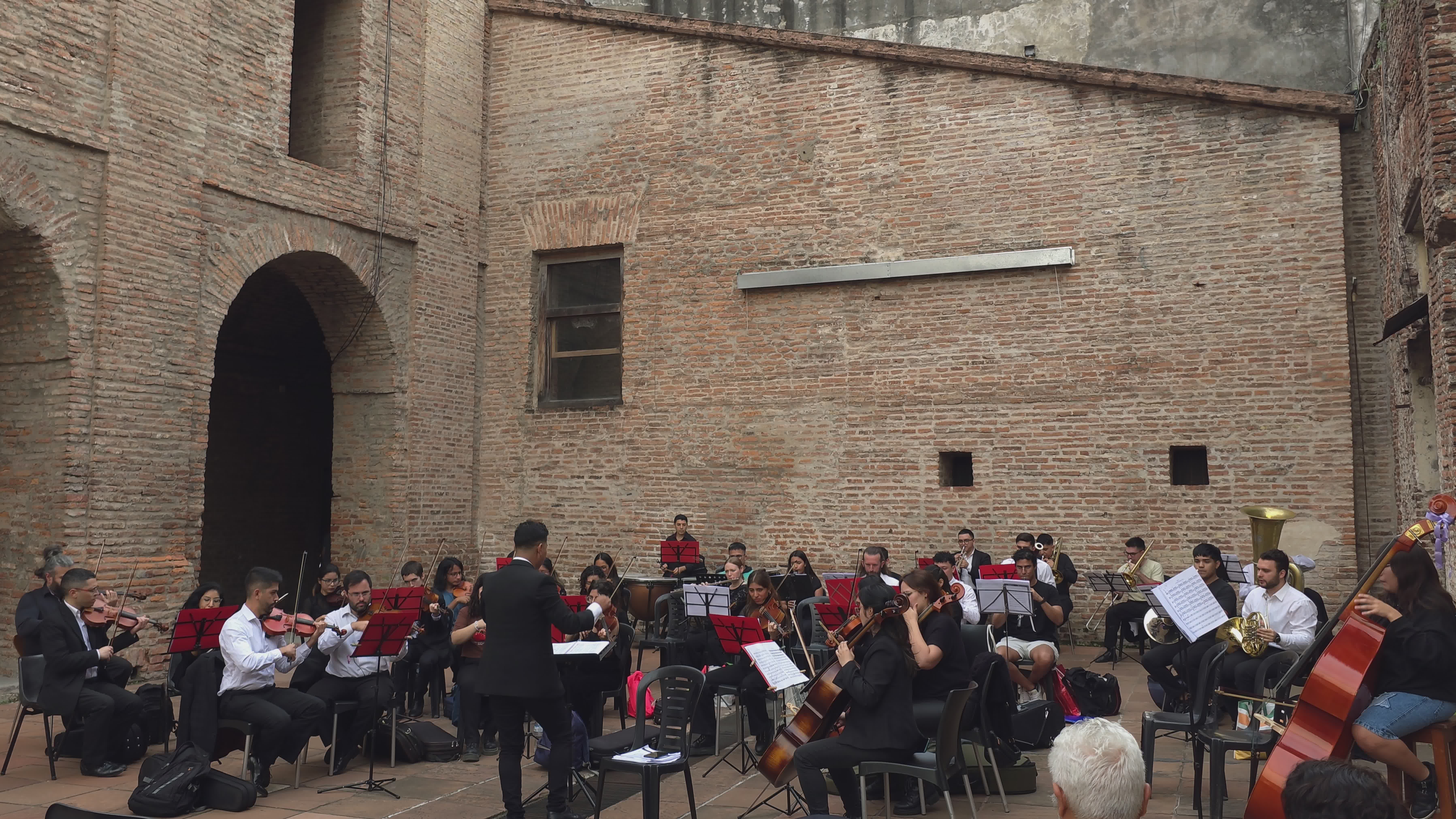 Classical Orchestra Performing Outdoor Concert Free Stock Video Footage ...