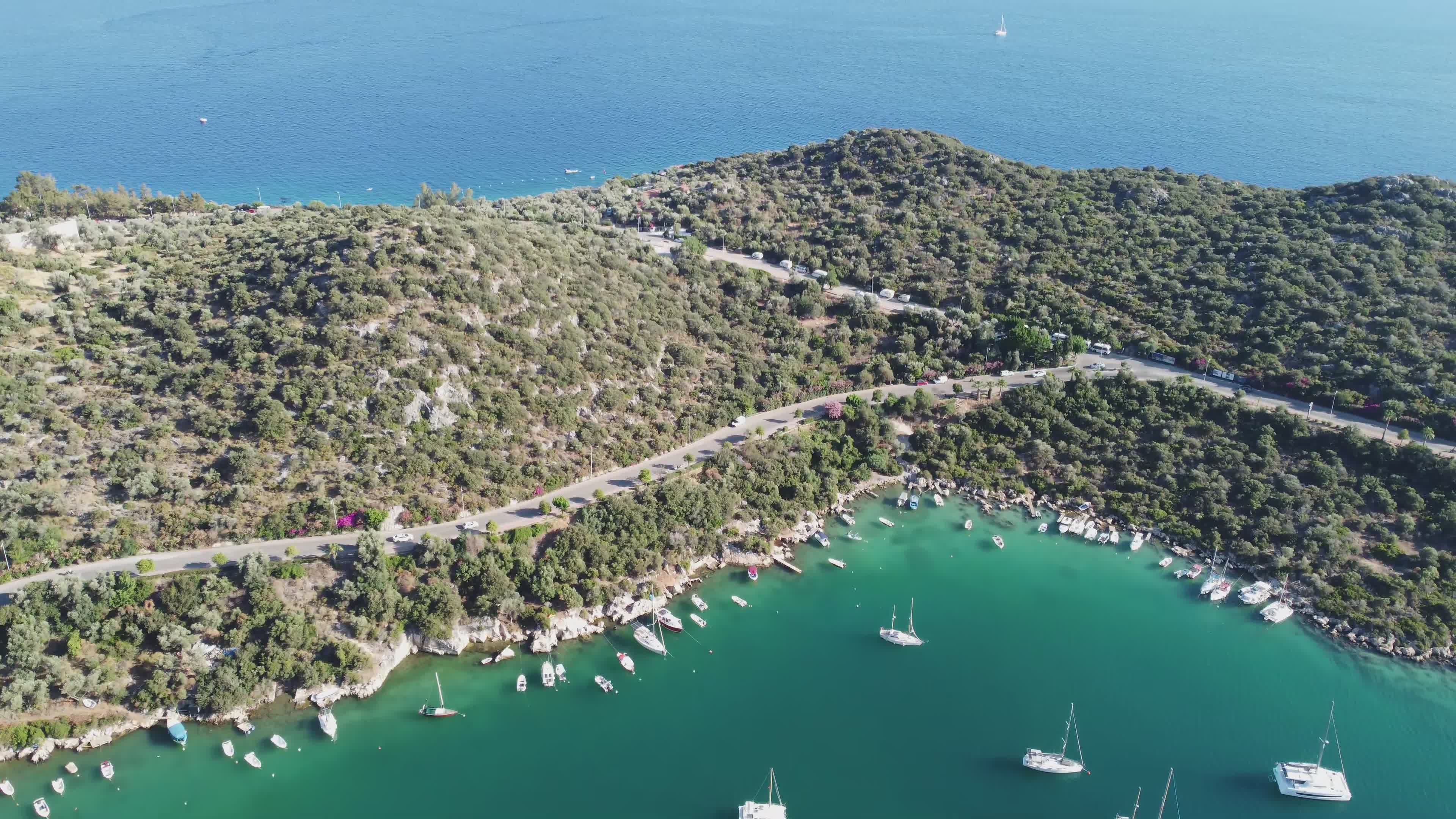 Scenic Aerial View of Kaş Marina, Turkey Free Stock Video Footage ...