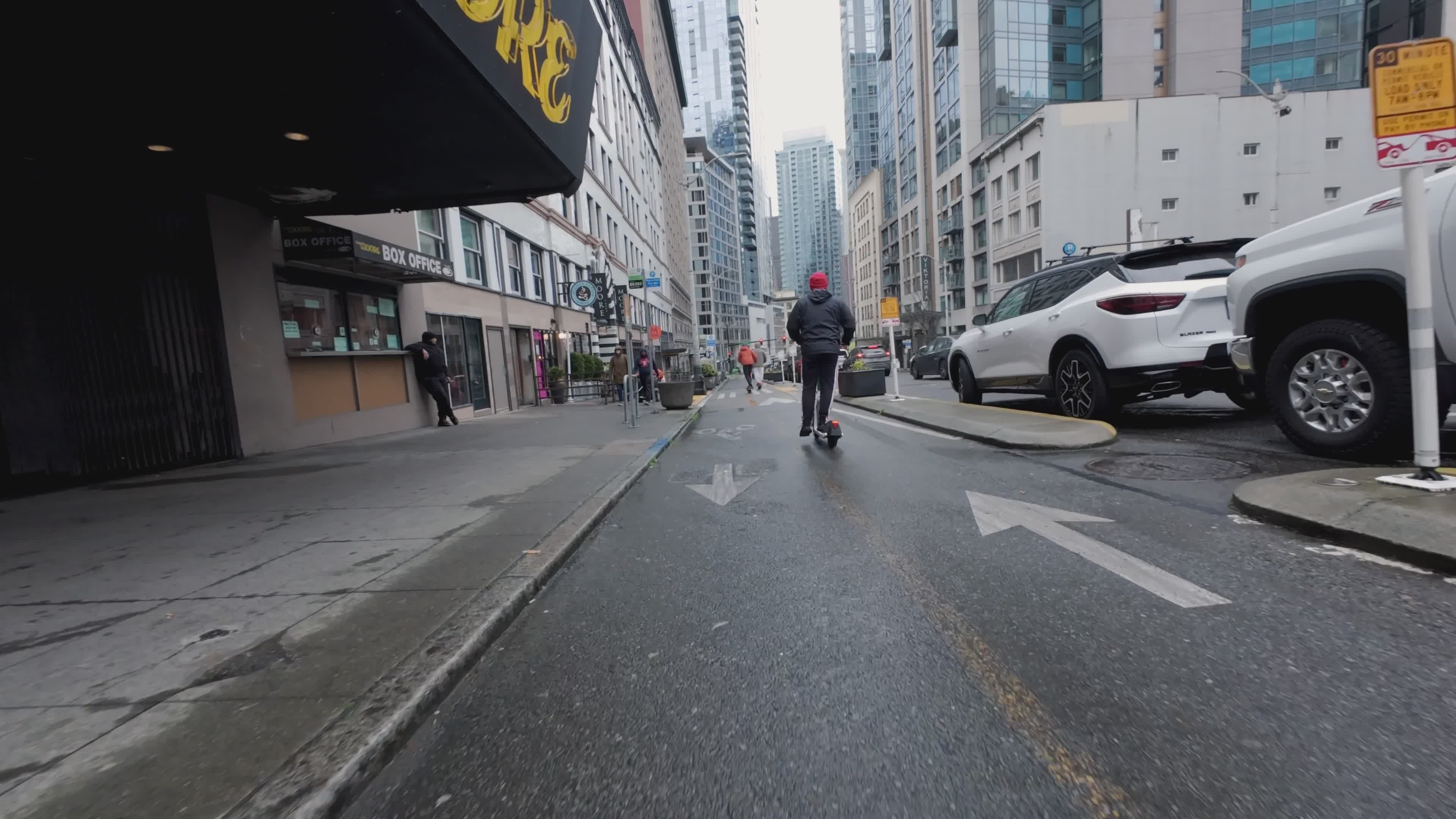 Urban Scooter Ride Through Busy City Streets Free Stock Video Footage ...