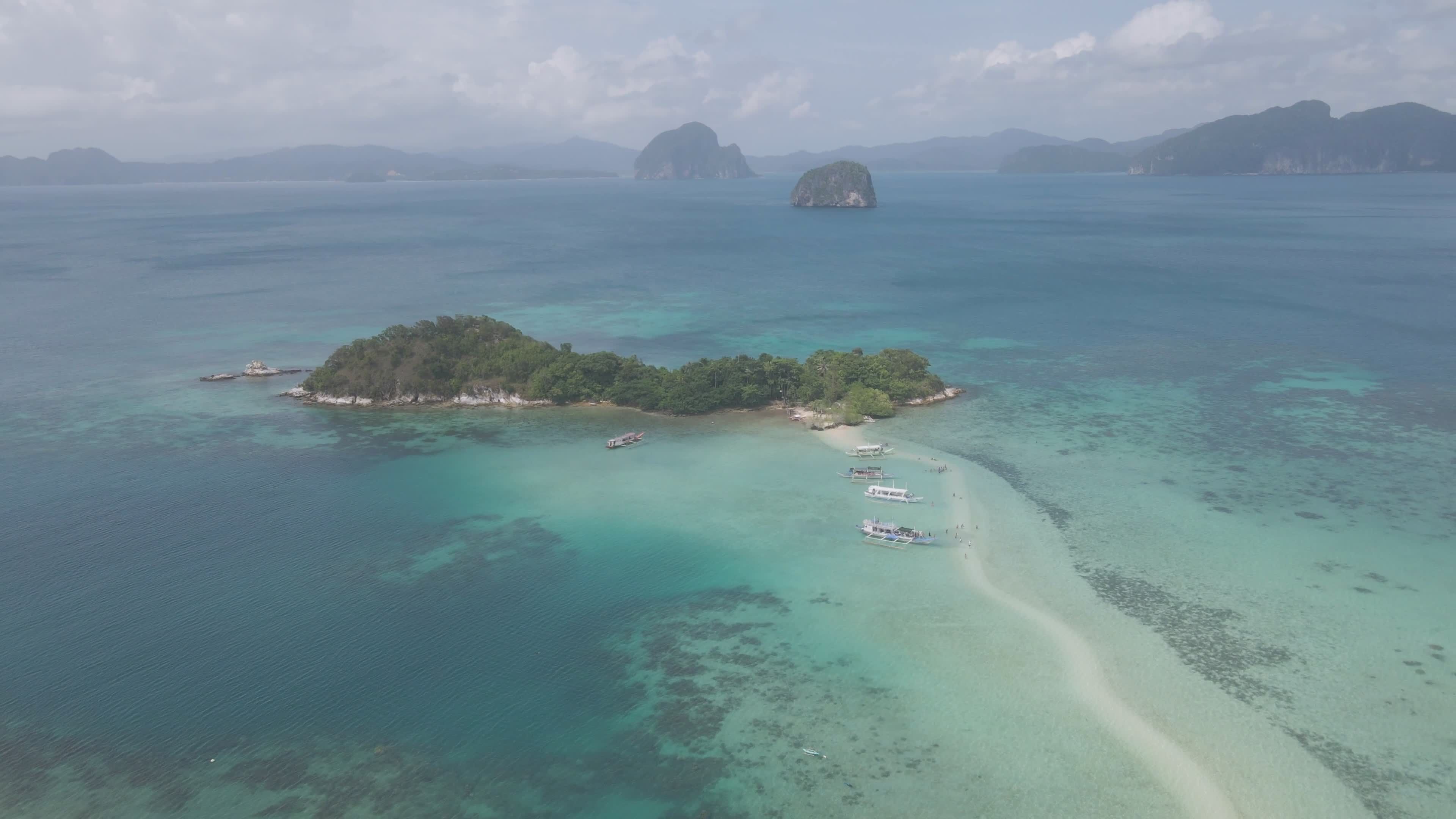 Drone View of Idyllic Island Getaway in the Philippines Free Stock ...