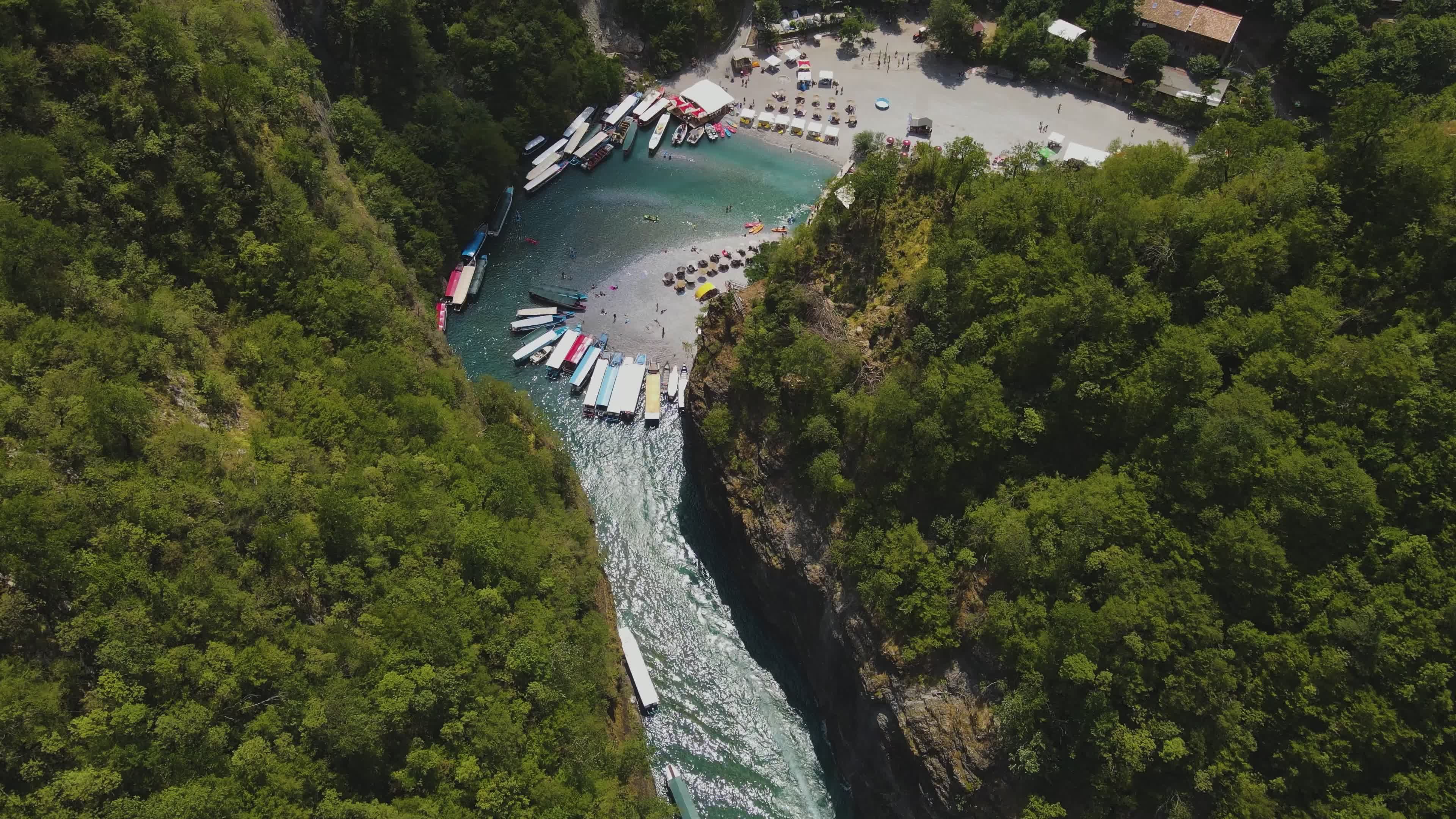 Stunning Aerial View of a Hidden Beach Cove Free Stock Video Footage ...