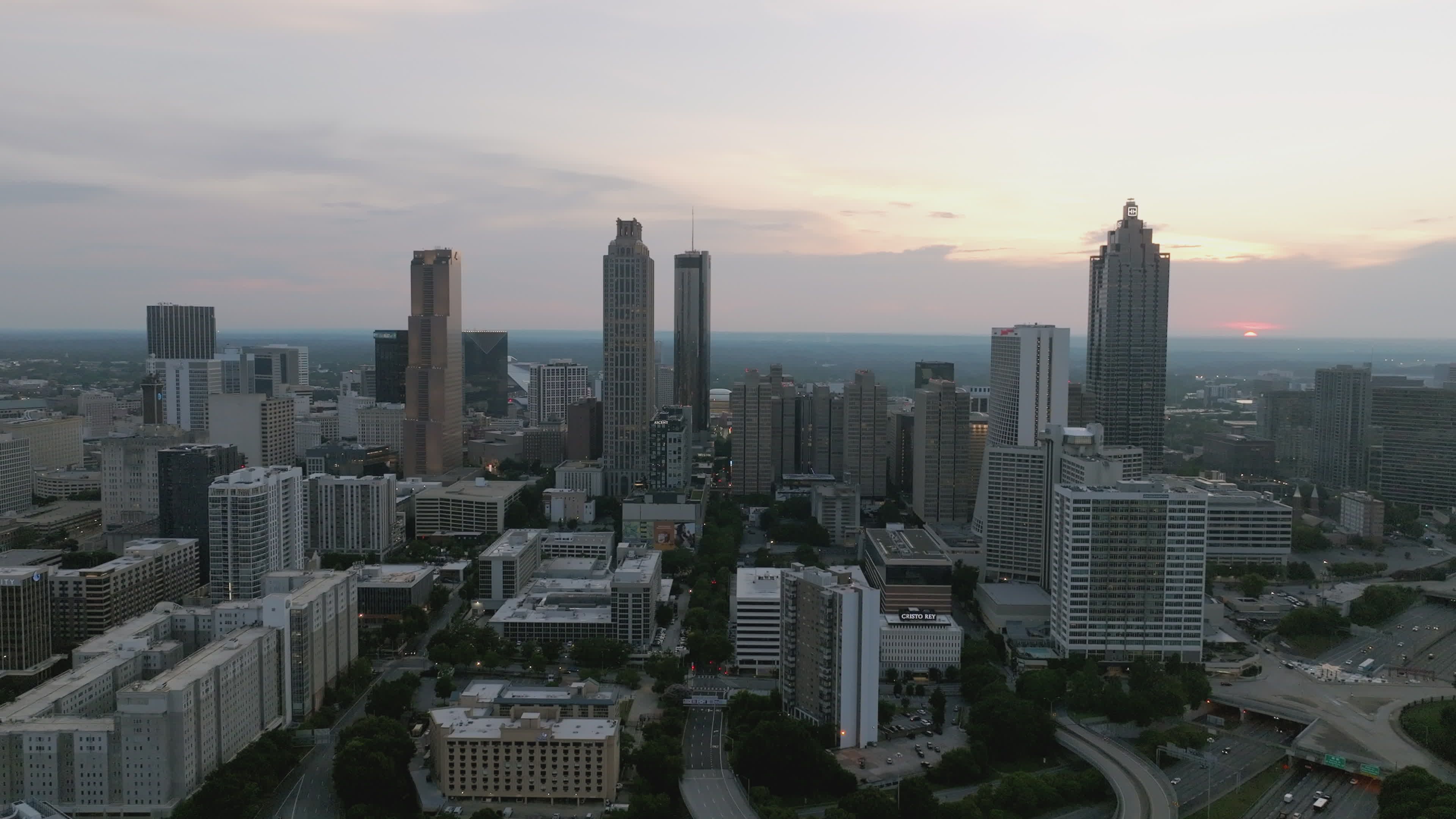 Dramatic Atlanta Skyline with Lightning Timelapse Free Stock Video ...