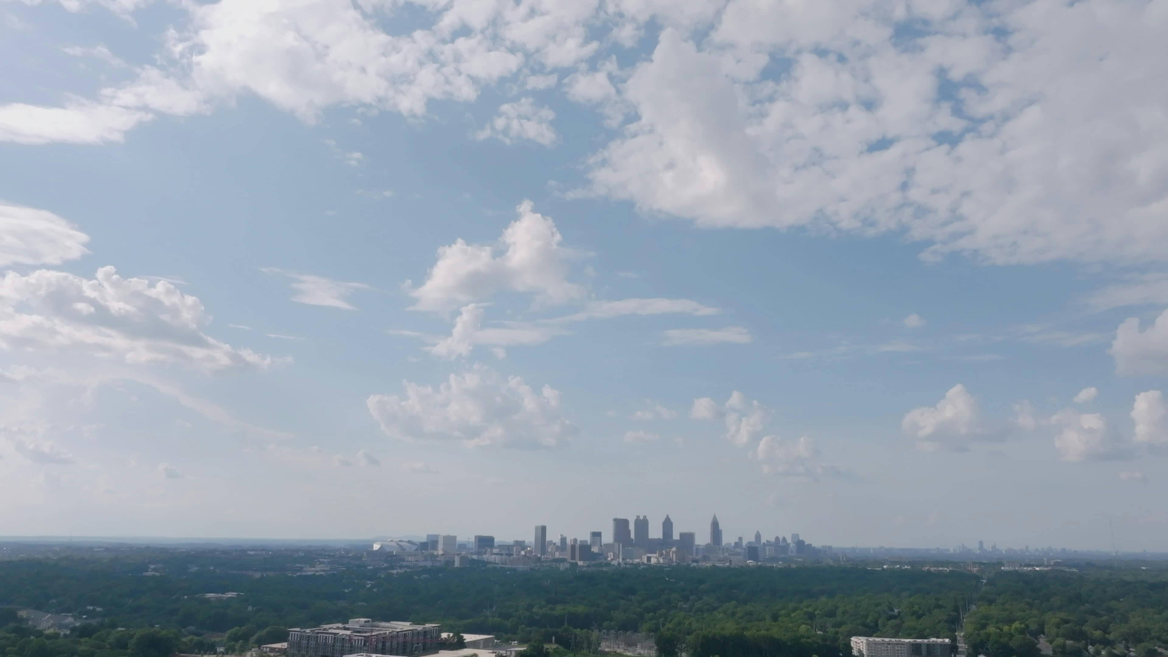 Aerial View of Downtown Atlanta Skyline Free Stock Video Footage ...
