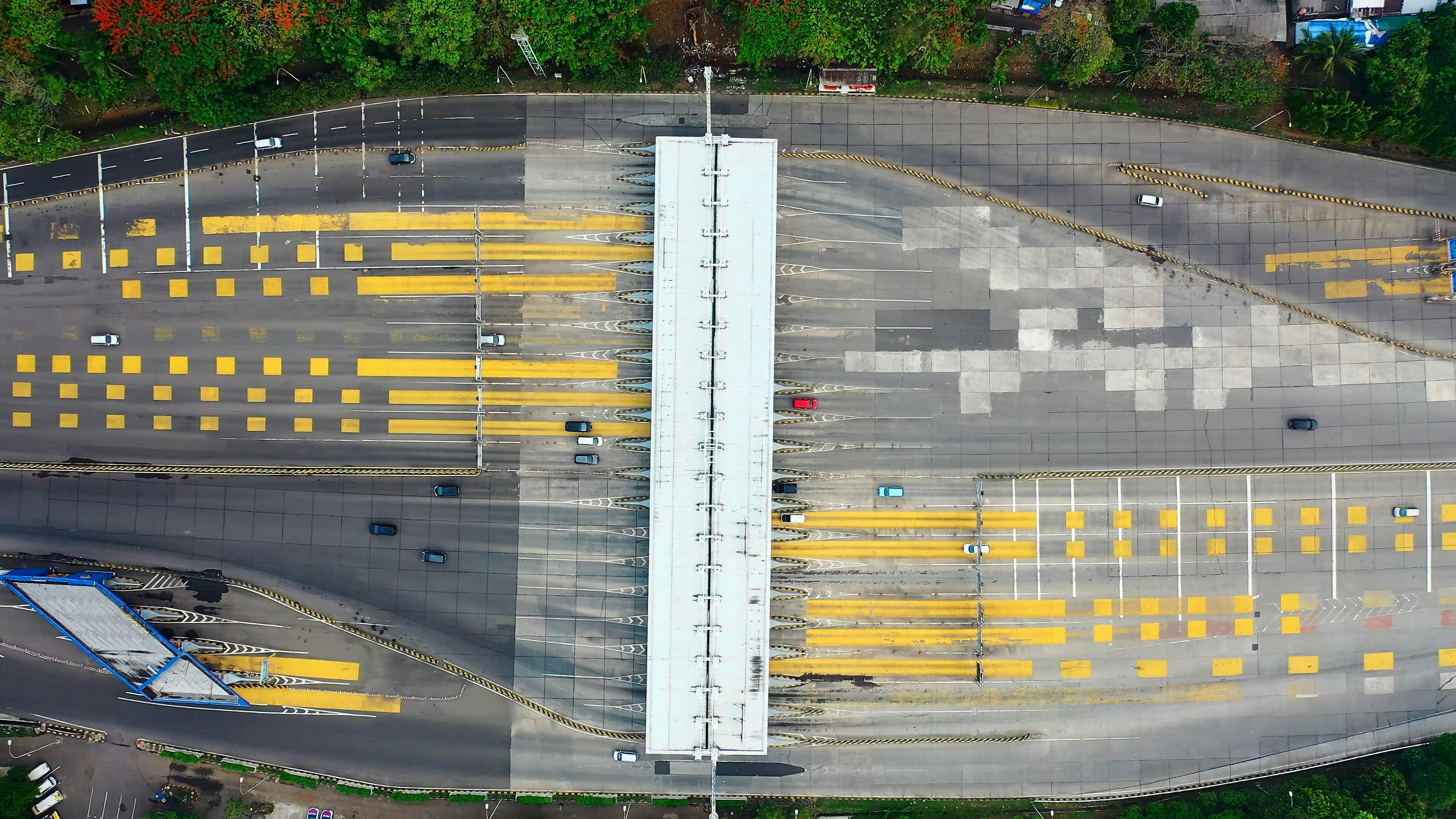 Aerial View Of A Busy Freeway · Free Stock Video