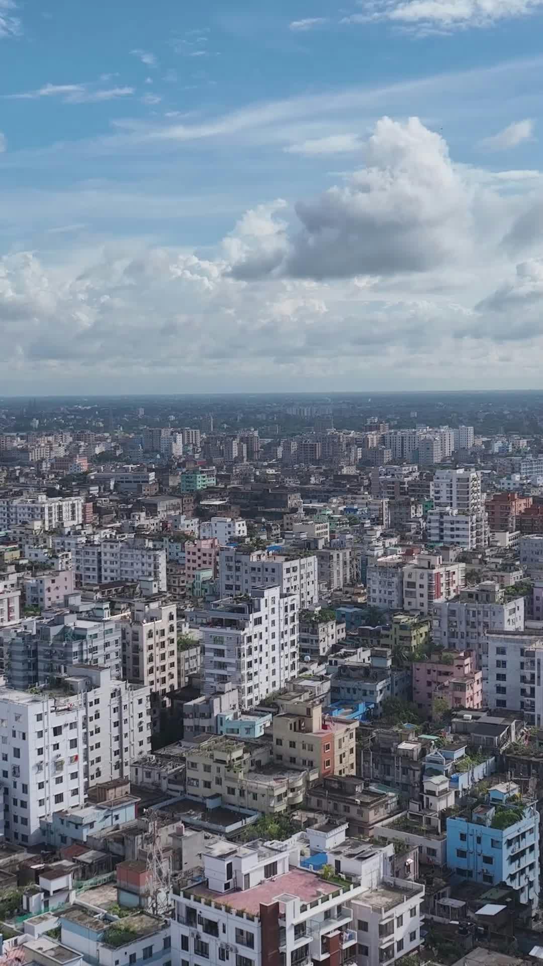Aerial View of Dhaka City Skyline Free Stock Video Footage, Royalty ...