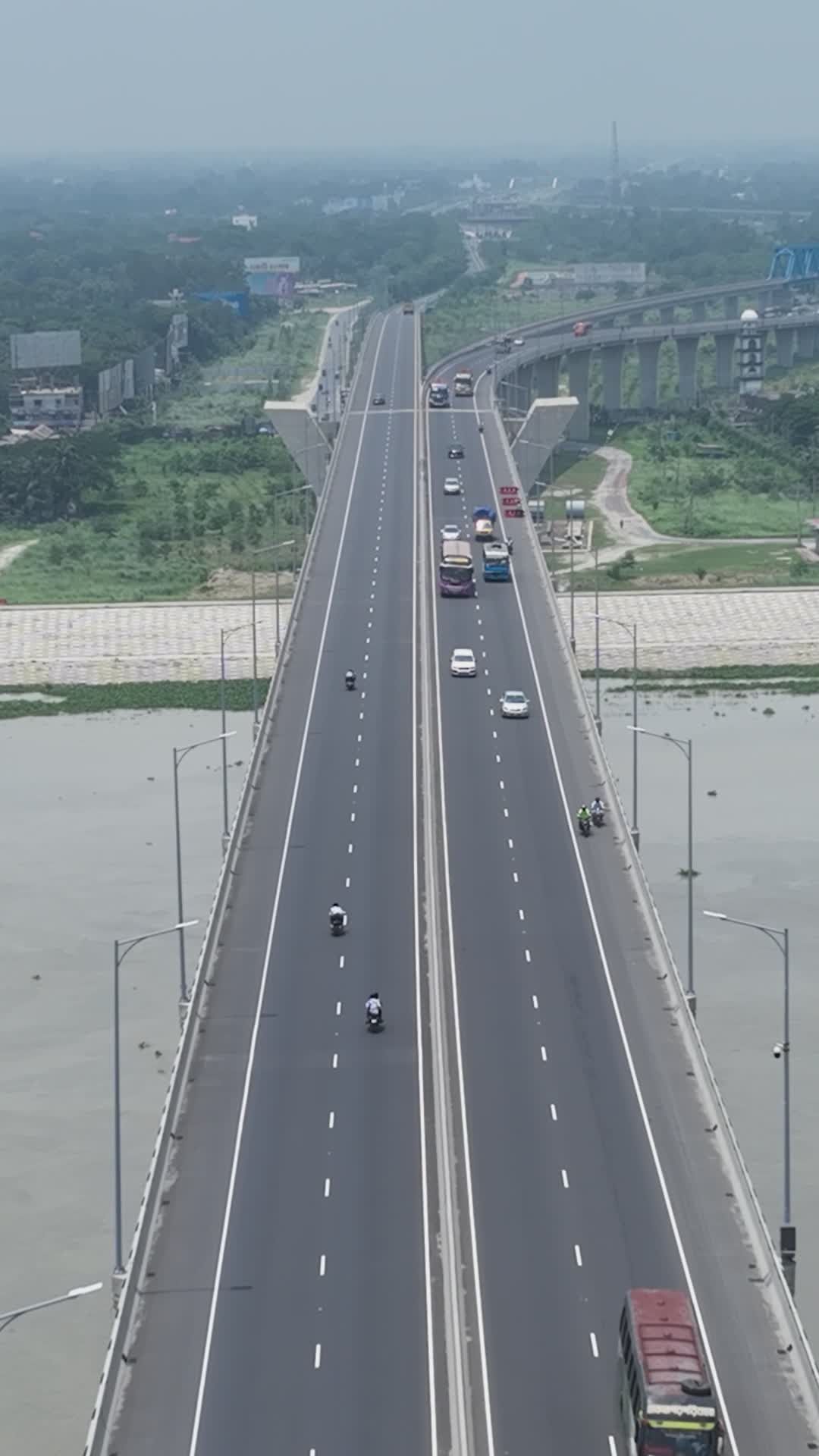 Stunning Aerial View of Padma Bridge in Bangladesh Free Stock Video ...