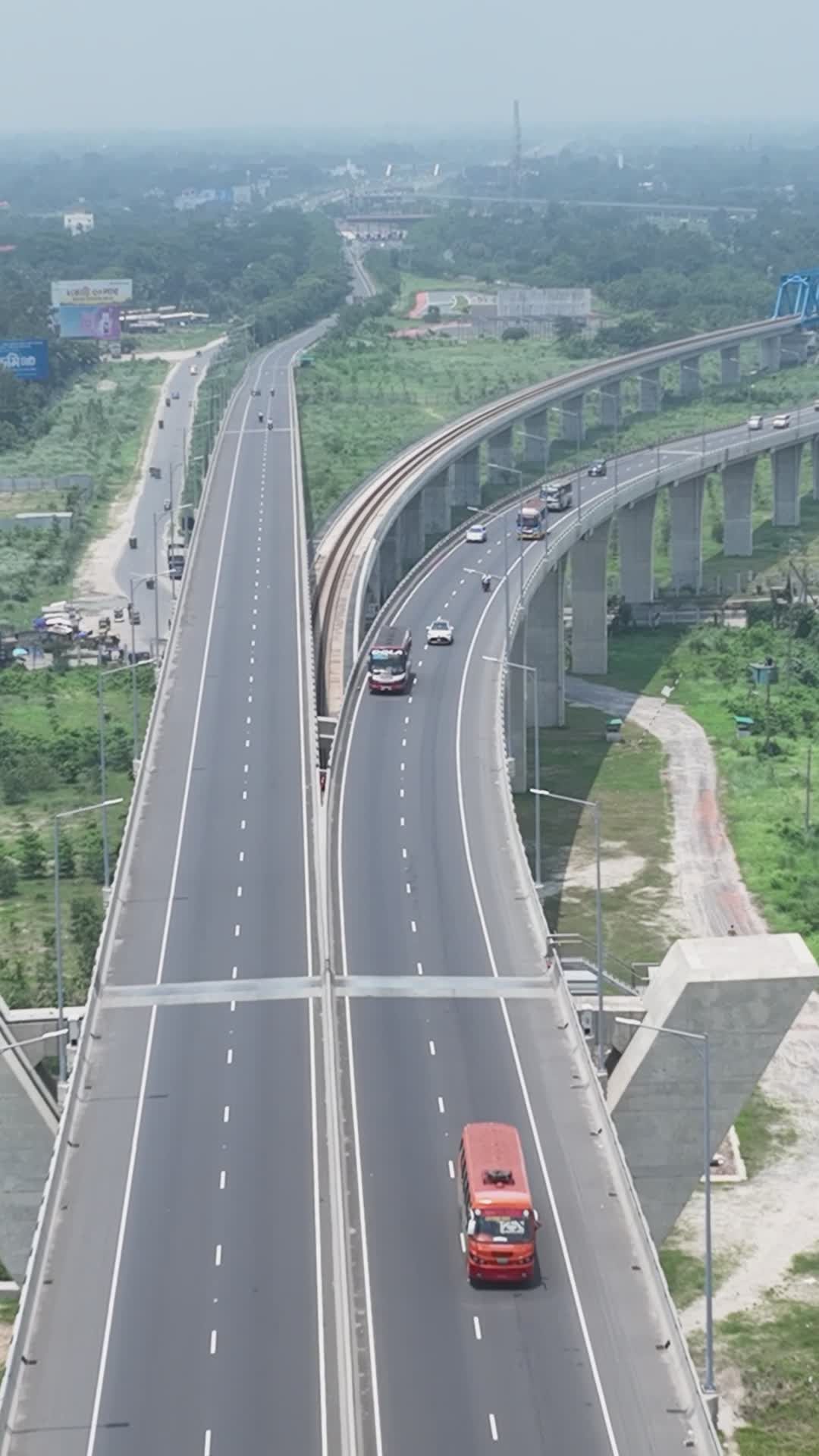 Aerial View of Padma Bridge in Bangladesh Free Stock Video Footage ...