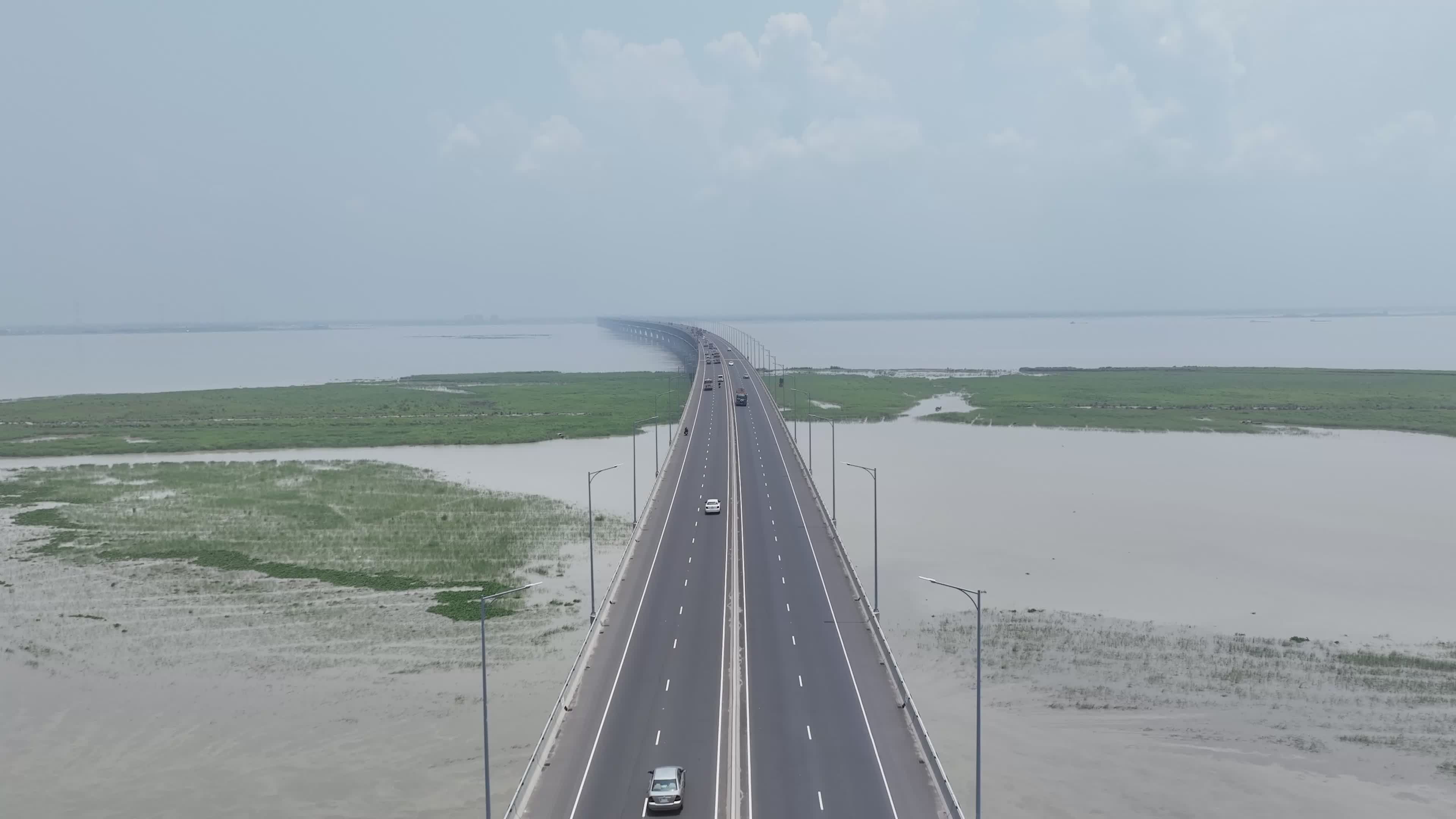 Aerial Footage of Padma Bridge in Bangladesh Free Stock Video Footage ...