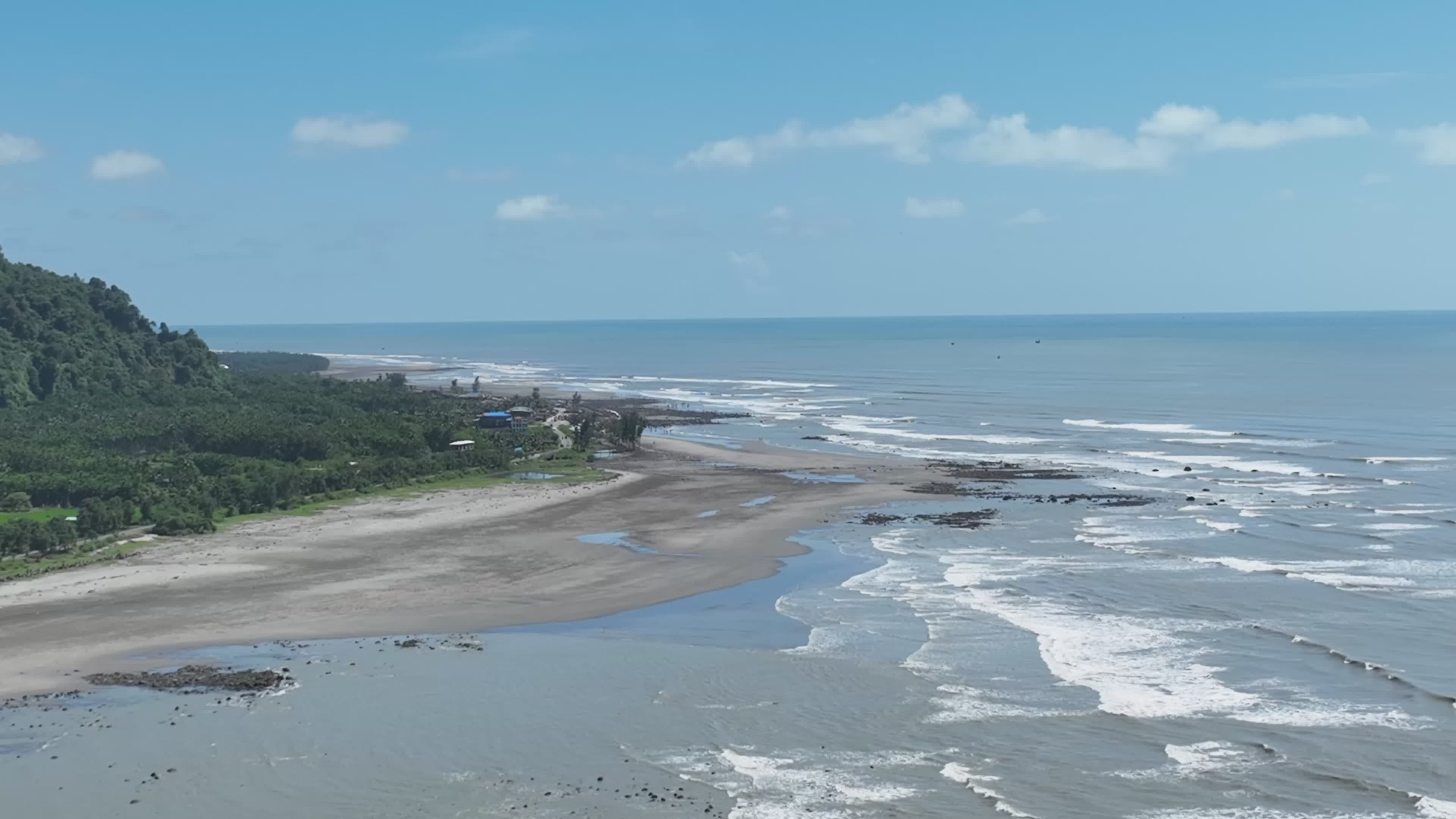 Aerial View of Cox's Bazar Beach in Bangladesh Free Stock Video Footage ...