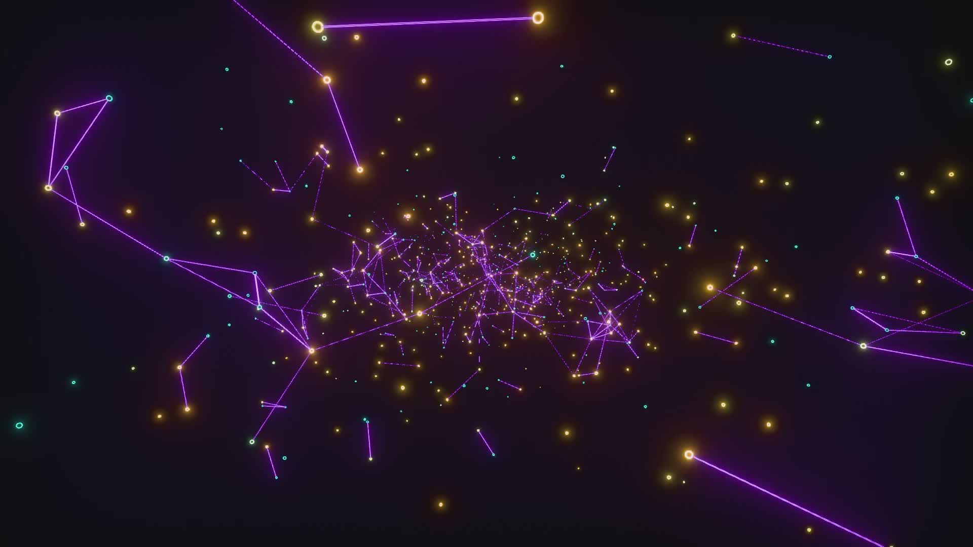 Dynamic Abstract Glowing Particles Animation Free Stock Video Footage ...