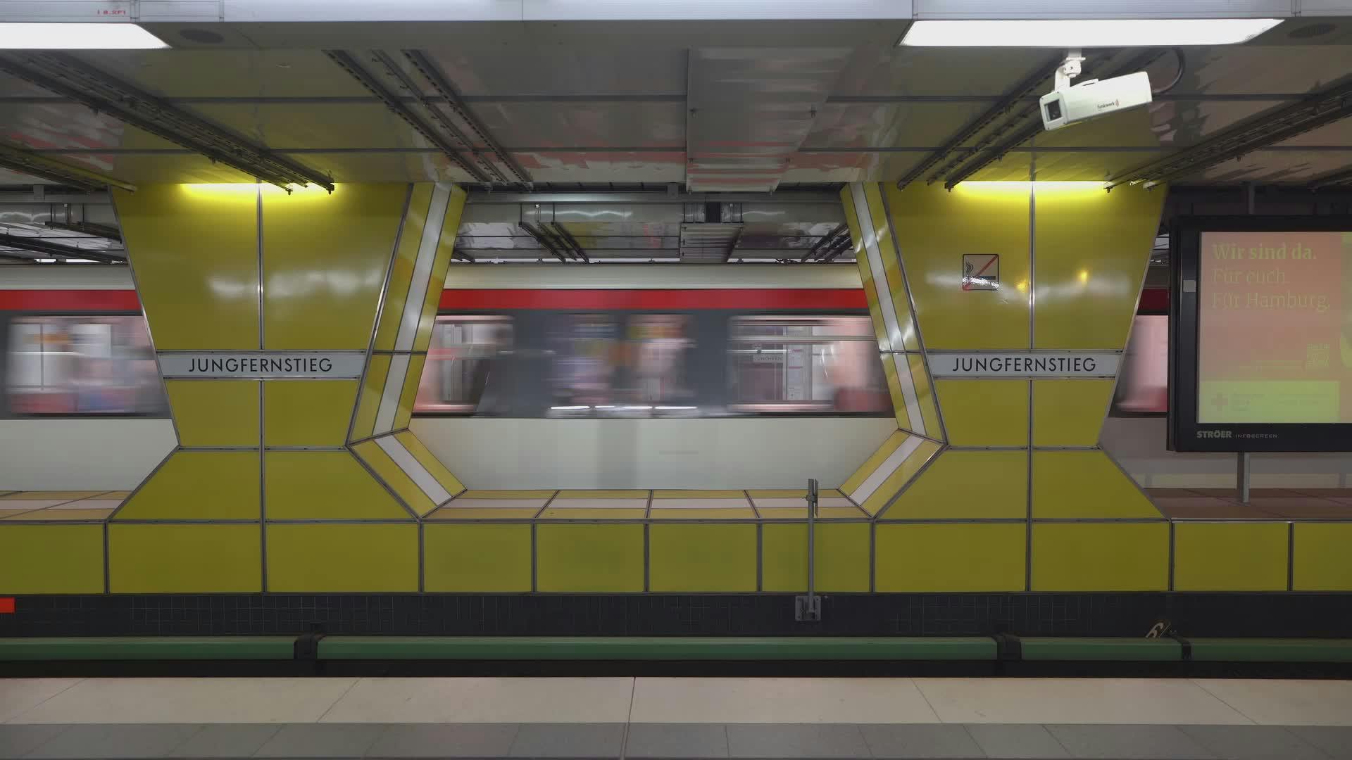 Fast Metro Train at Underground Station Free Stock Video Footage ...
