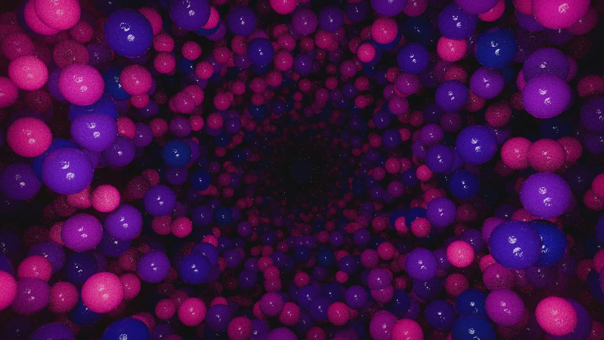 Vibrant Abstract Tunnel with Colorful Spheres Free Stock Video Footage ...