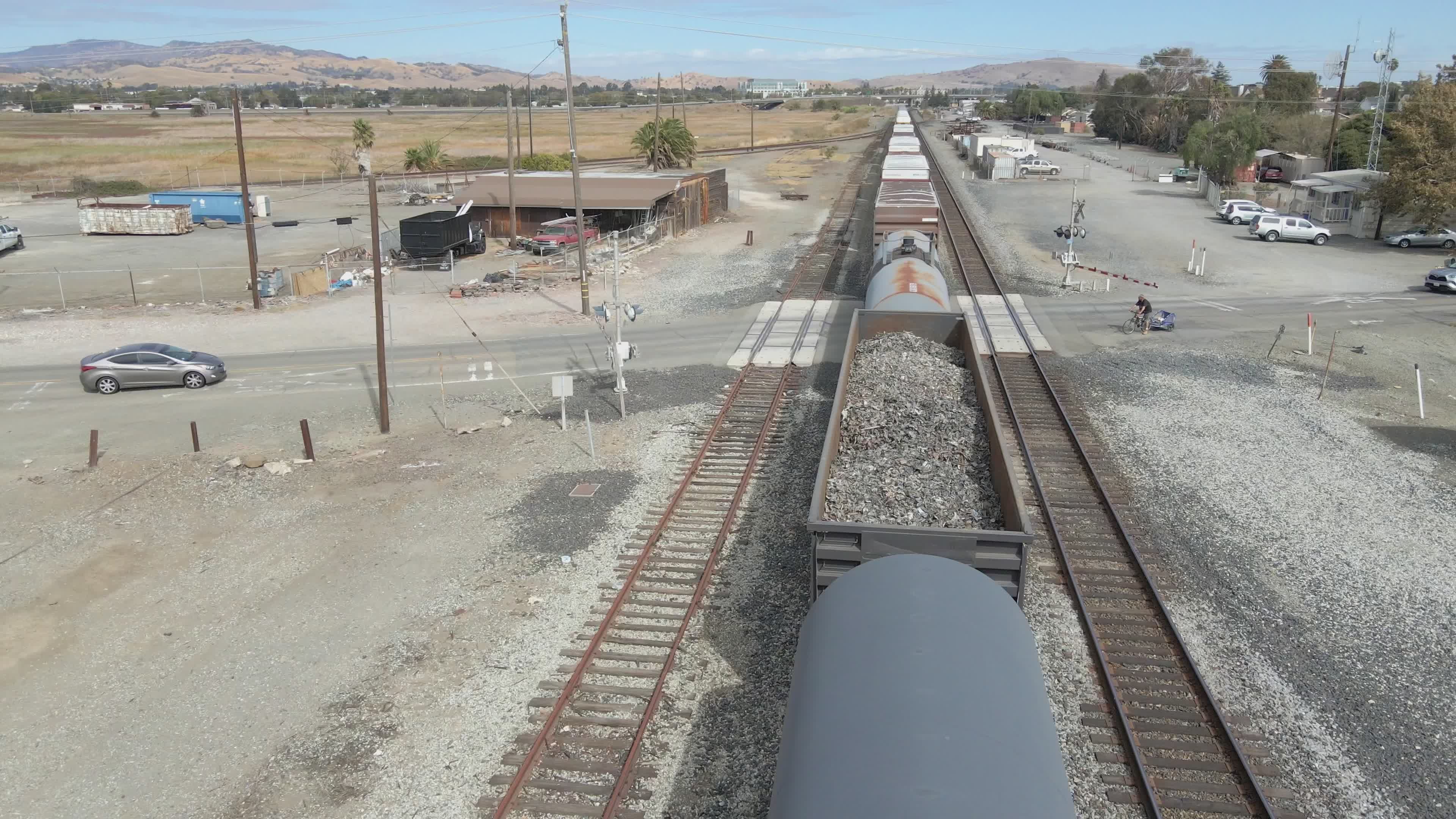 Open Country Railroad Tracks Under Blue Sky Free Stock Video Footage ...