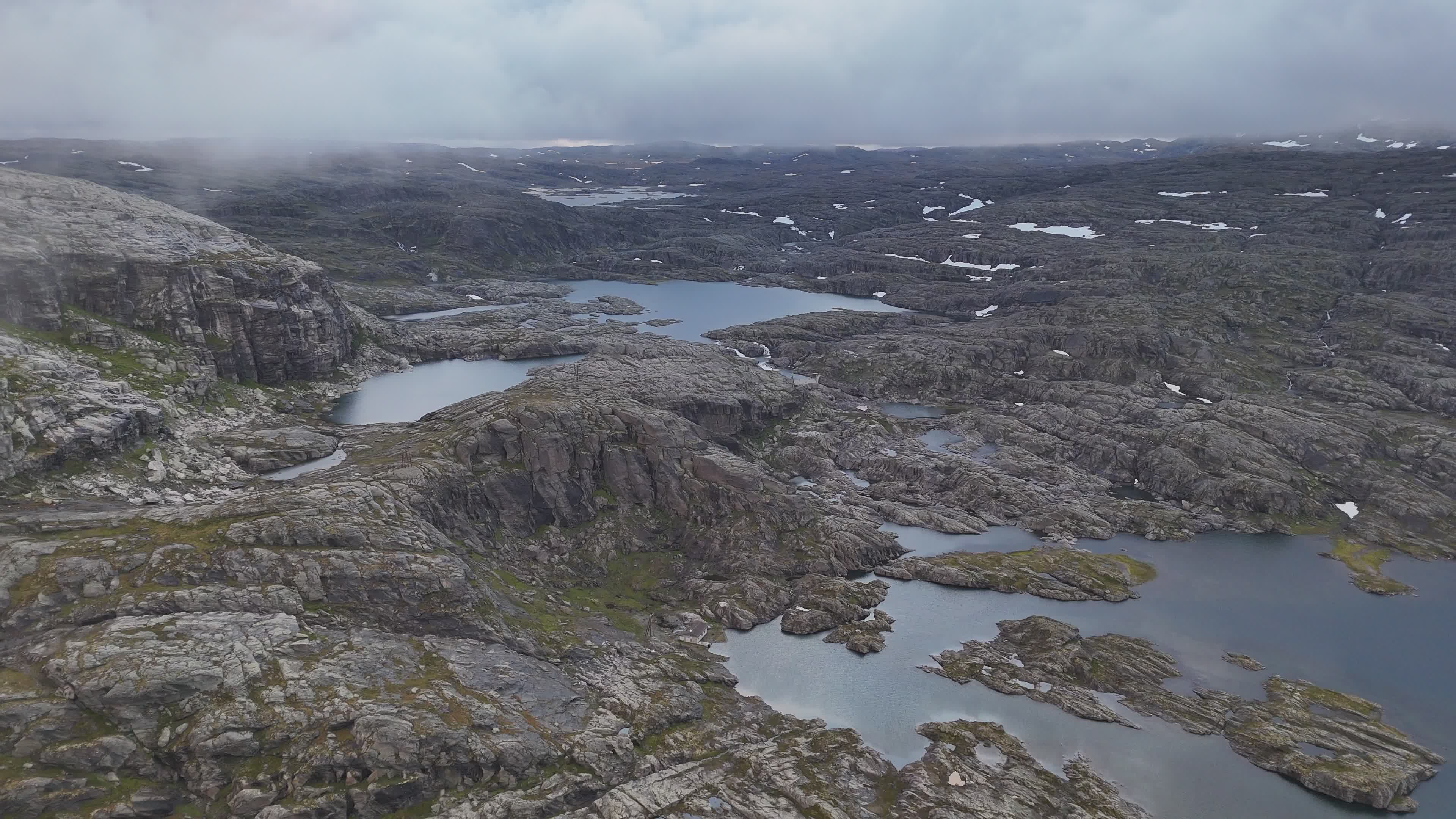 Aerial View of Rugged Norwegian Landscape Free Stock Video Footage ...