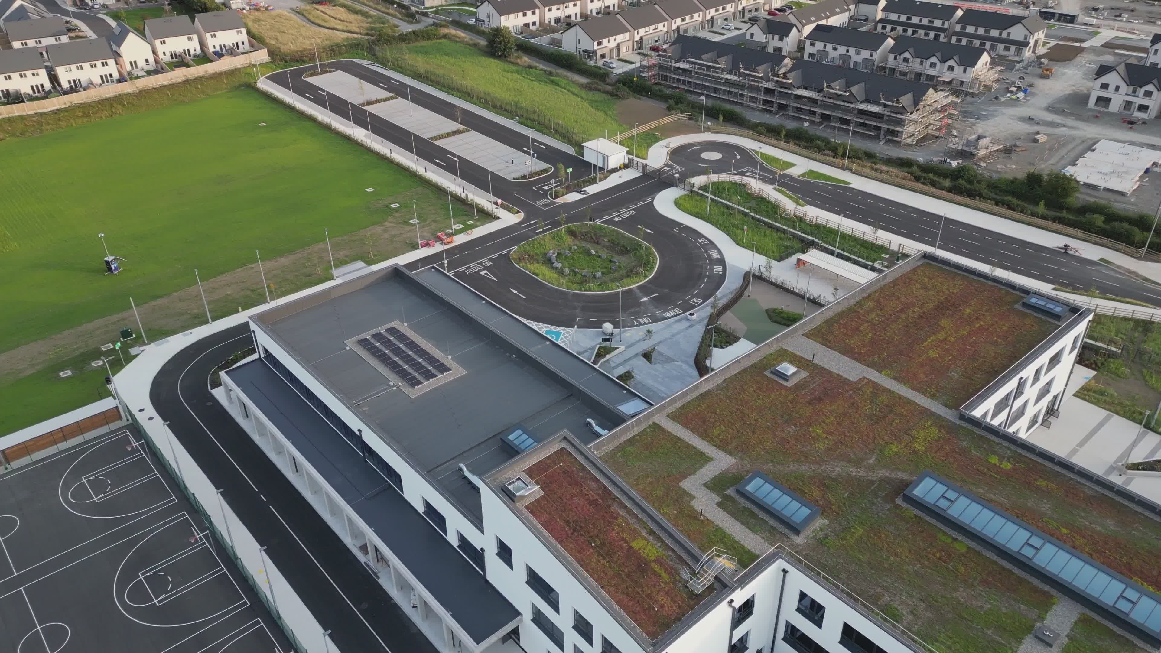Aerial View of Kilkenny High School Campus Free Stock Video Footage ...
