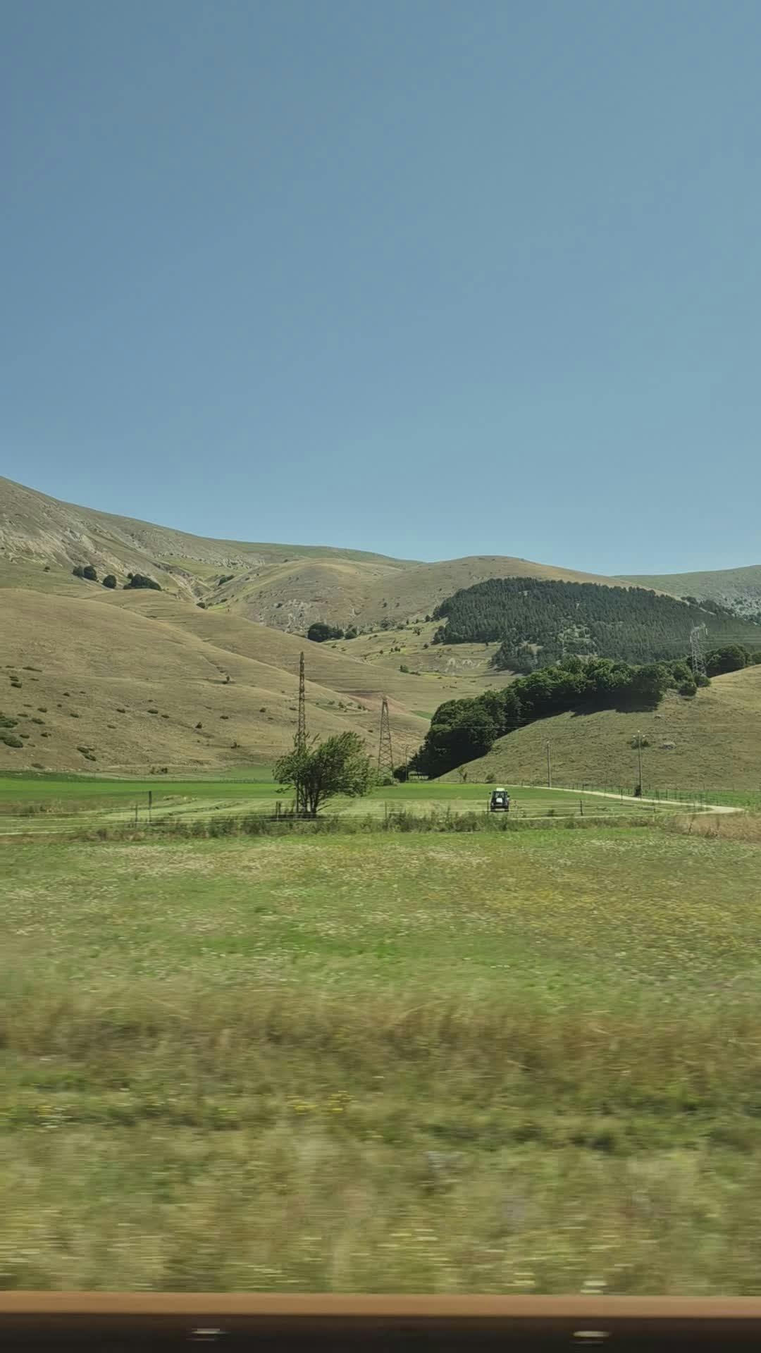 Scenic Countryside Drive through Rolling Hills Free Stock Video Footage ...