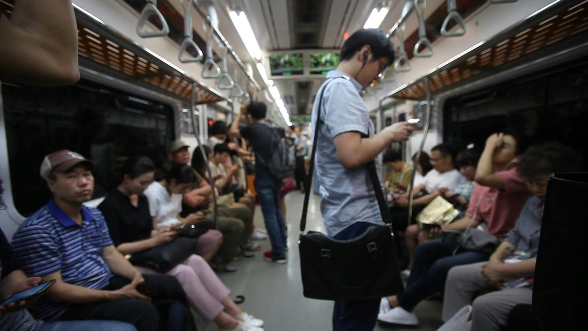 People Using The Train For Public Transportation · Free Stock Video