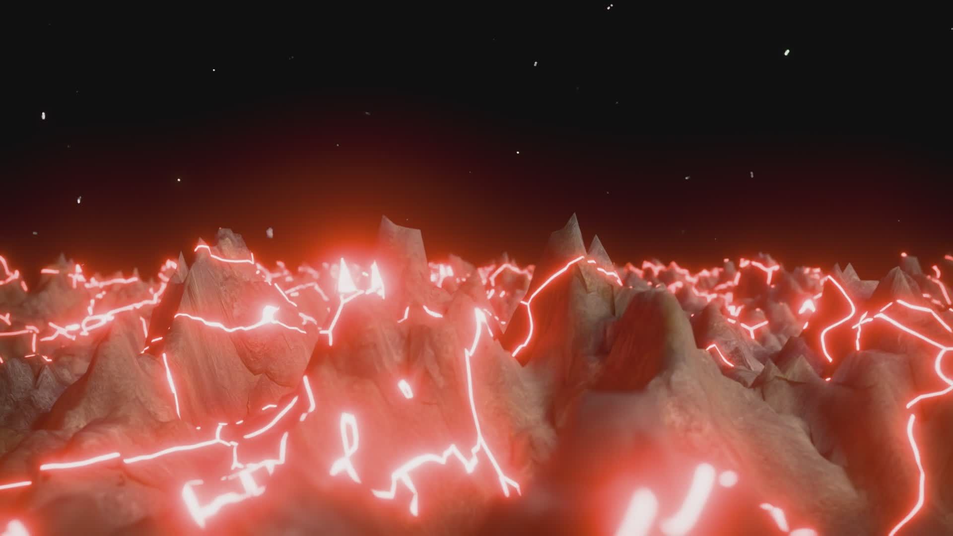 Futuristic Alien Landscape with Neon Glow Free Stock Video Footage ...