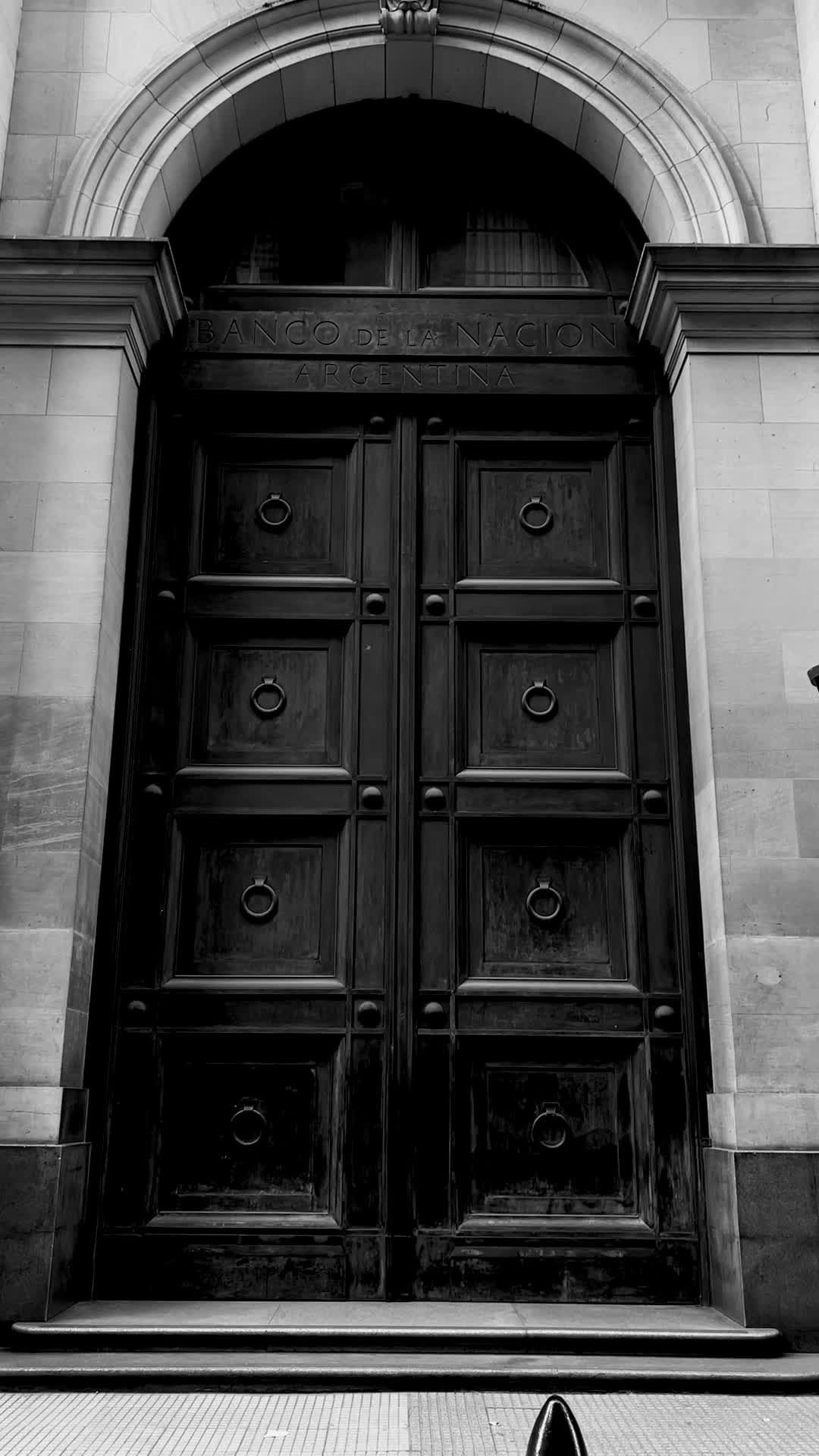 Monochrome Historic Architecture Doorway View Free Stock Video Footage ...