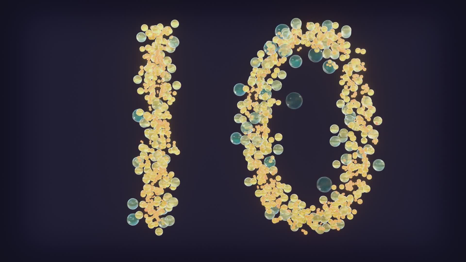 Colorful Particle Countdown Animation Free Stock Video Footage, Royalty ...