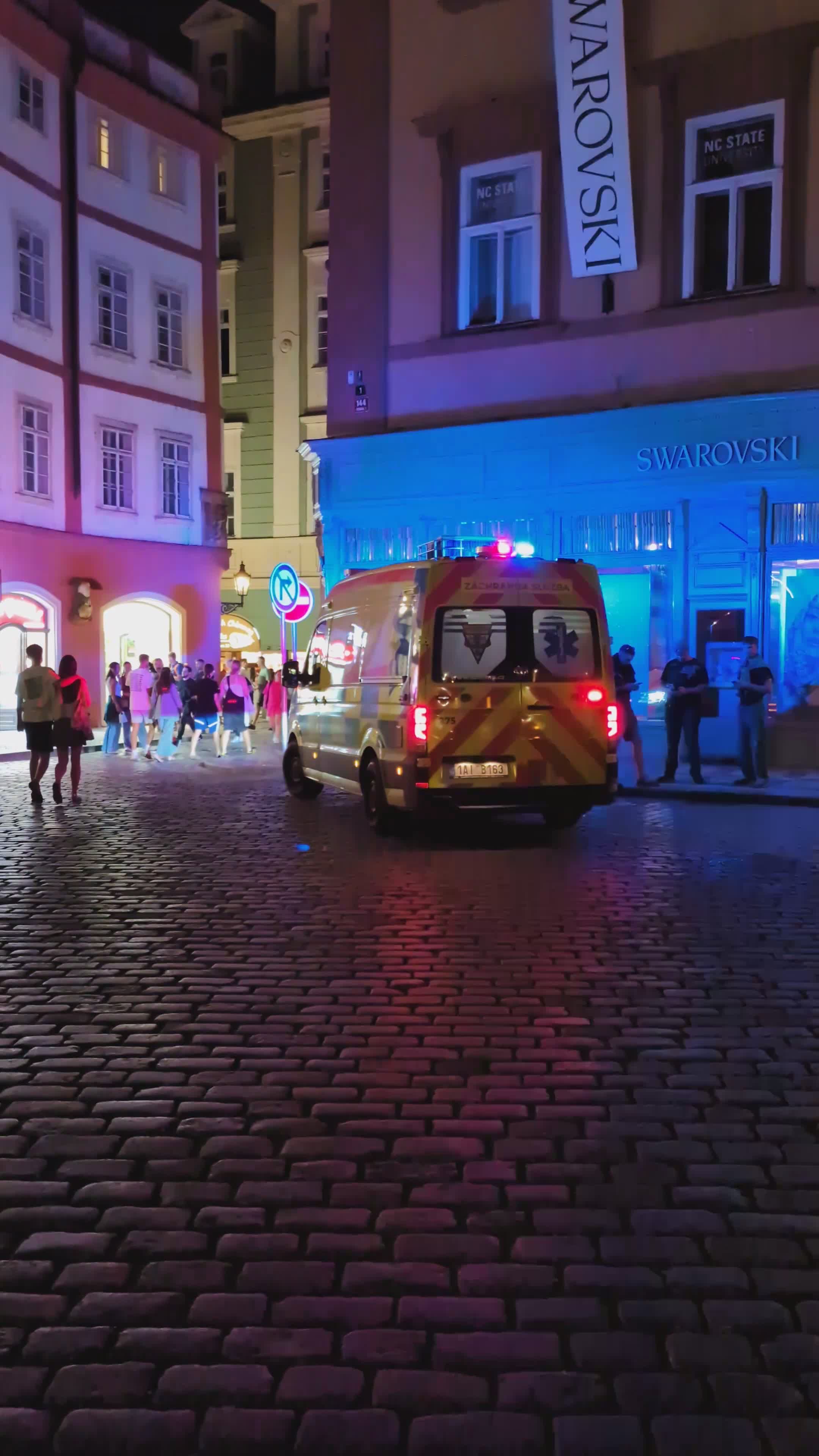 Night Urban Emergency Scene with Ambulance Free Stock Video Footage ...