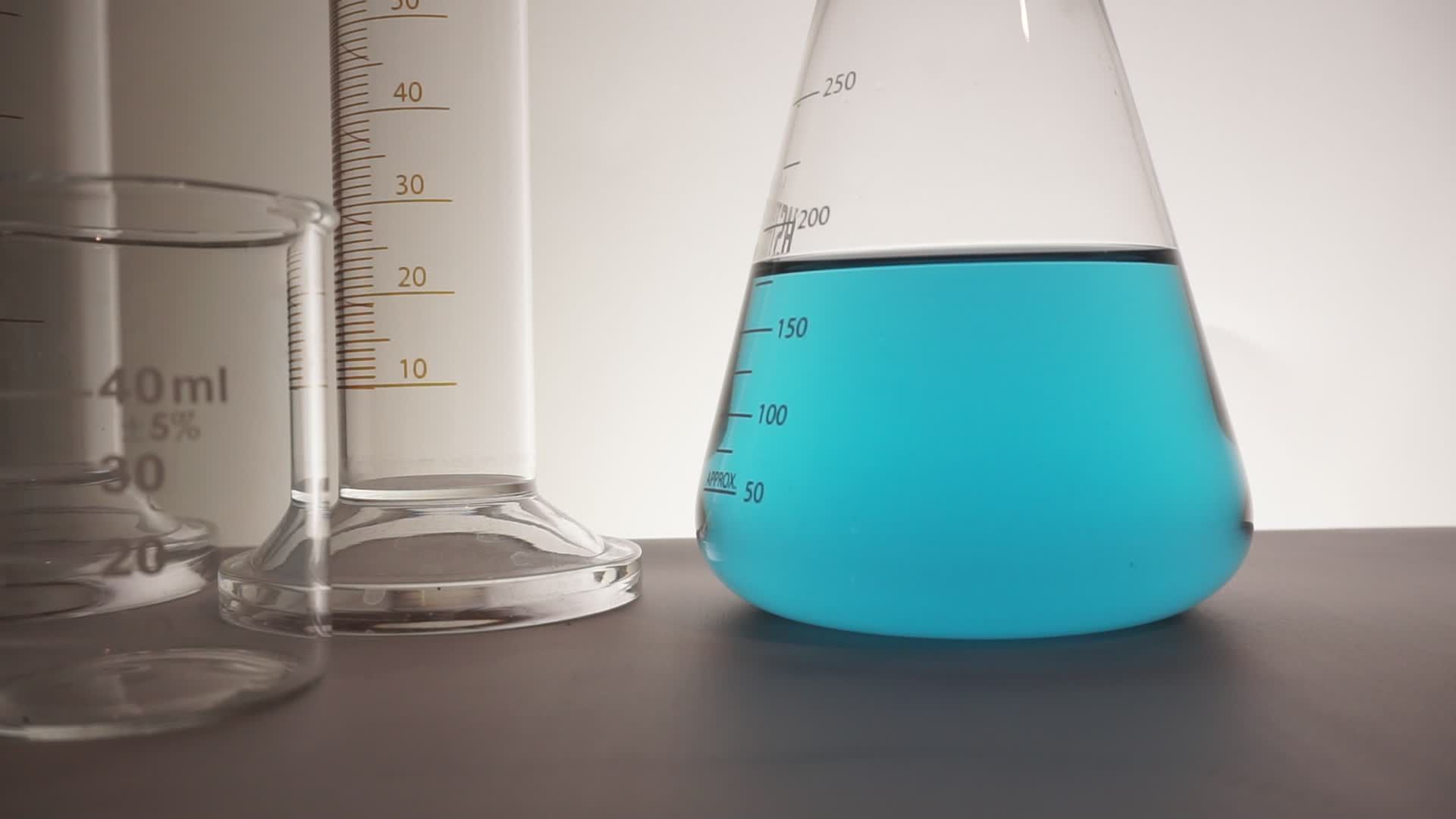 Color Changing Chemical Reaction in Lab Glassware Free Stock Video ...