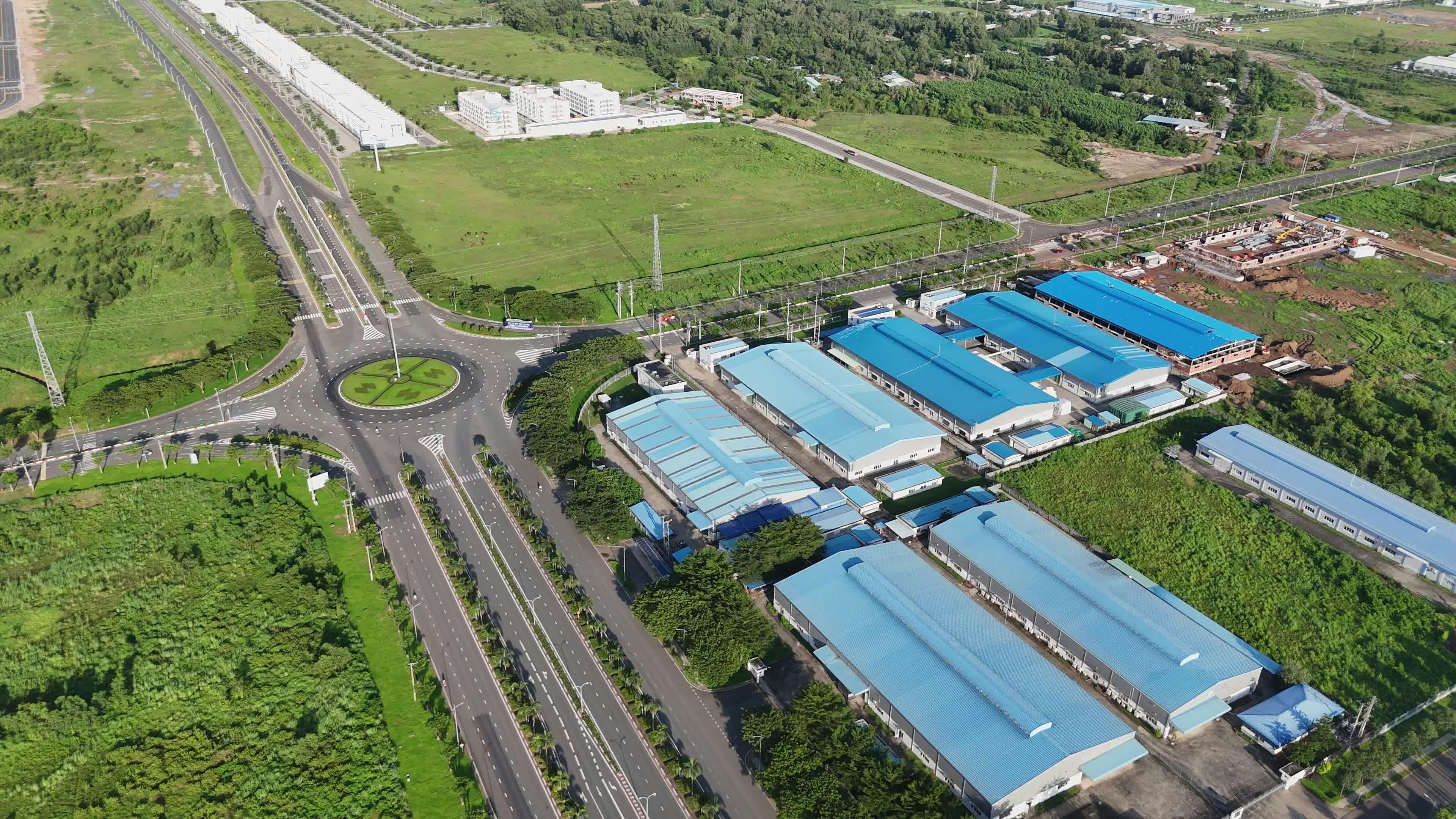 Vista Aérea Da Infraestrutura Do Parque Industrial · Vídeo profissional ...