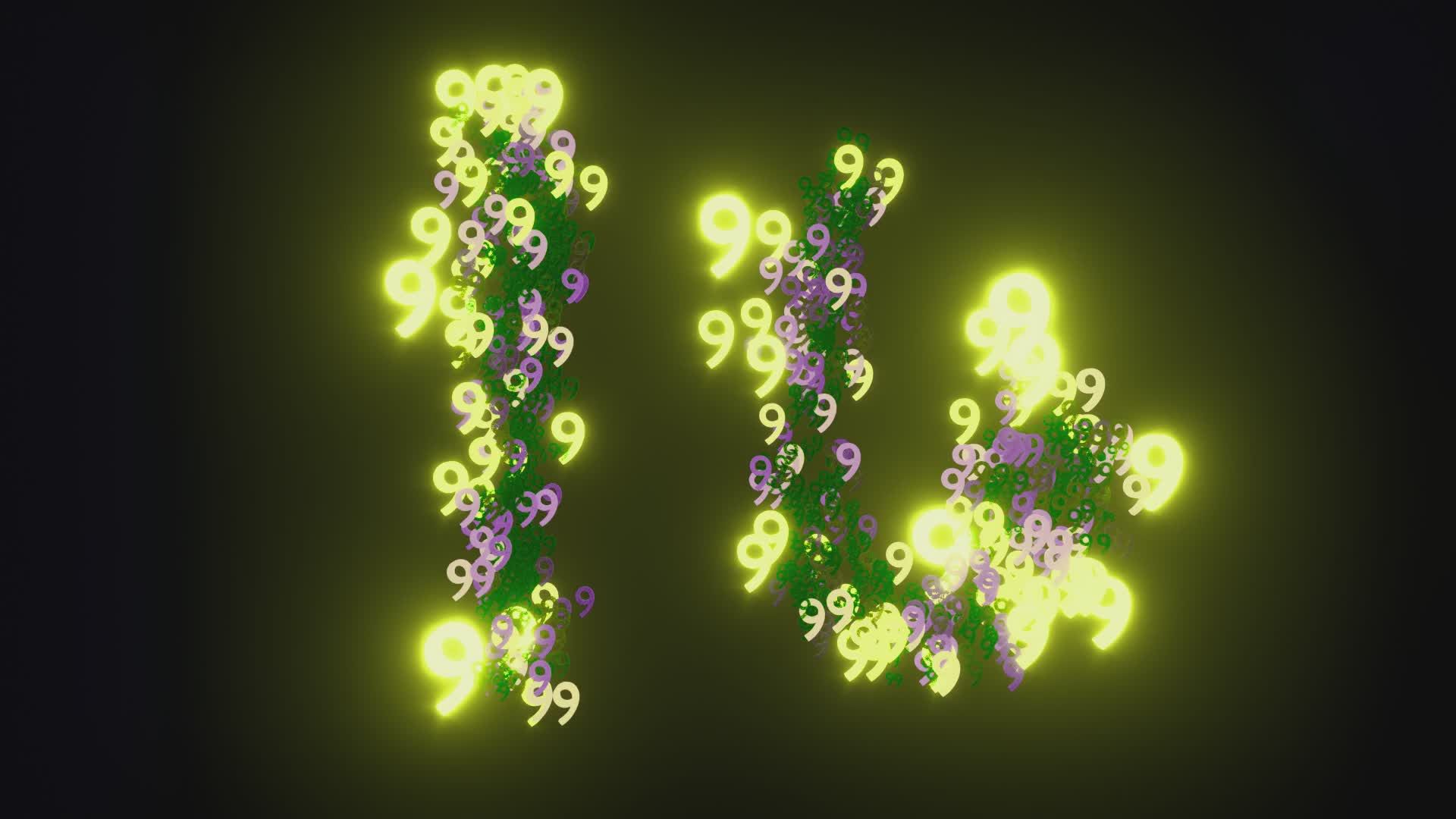 Colorful Neon Countdown Animation Free Stock Video Footage, Royalty ...