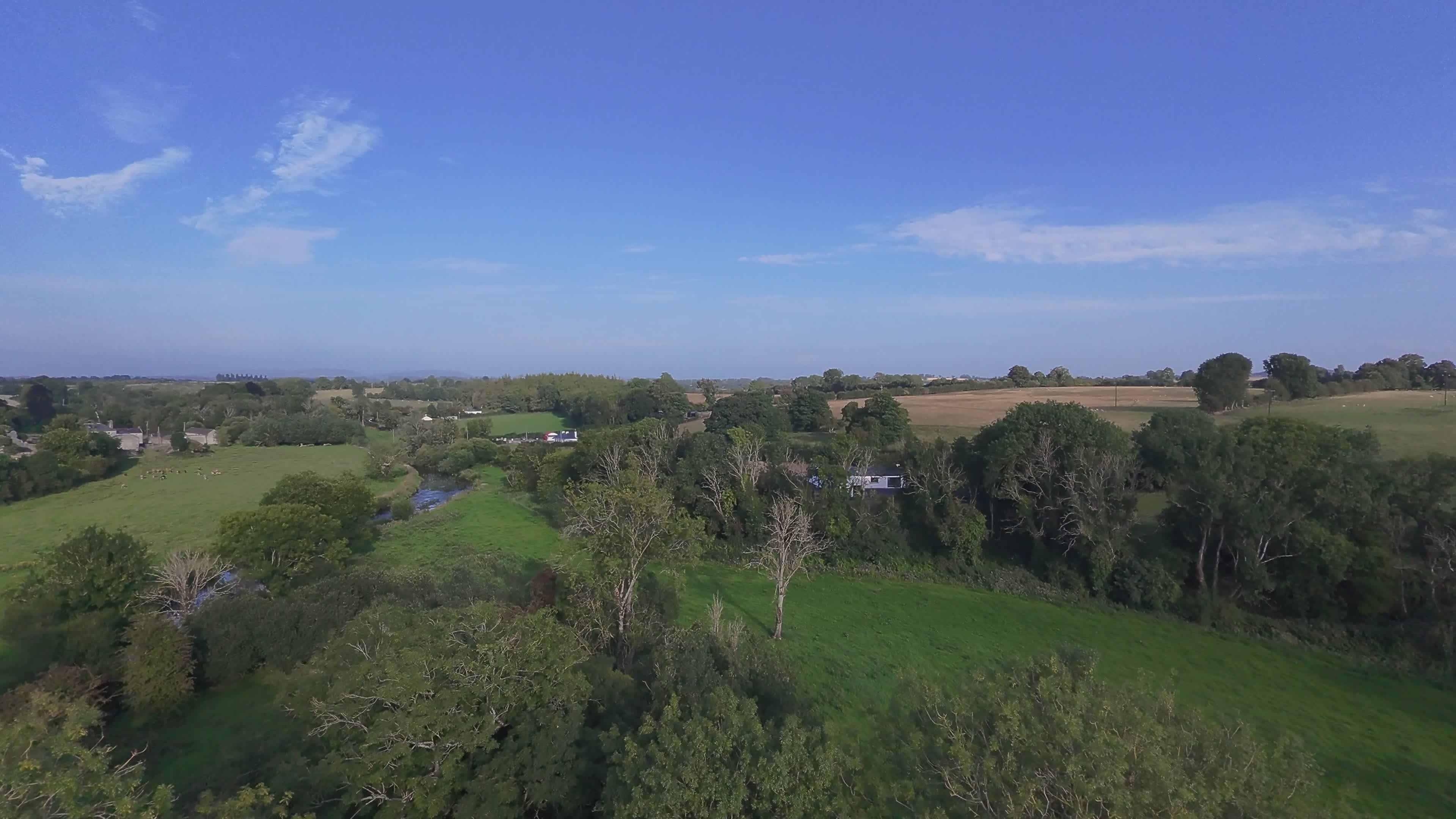 Breathtaking Drone Aerial View of Irish Countryside Free Stock Video ...