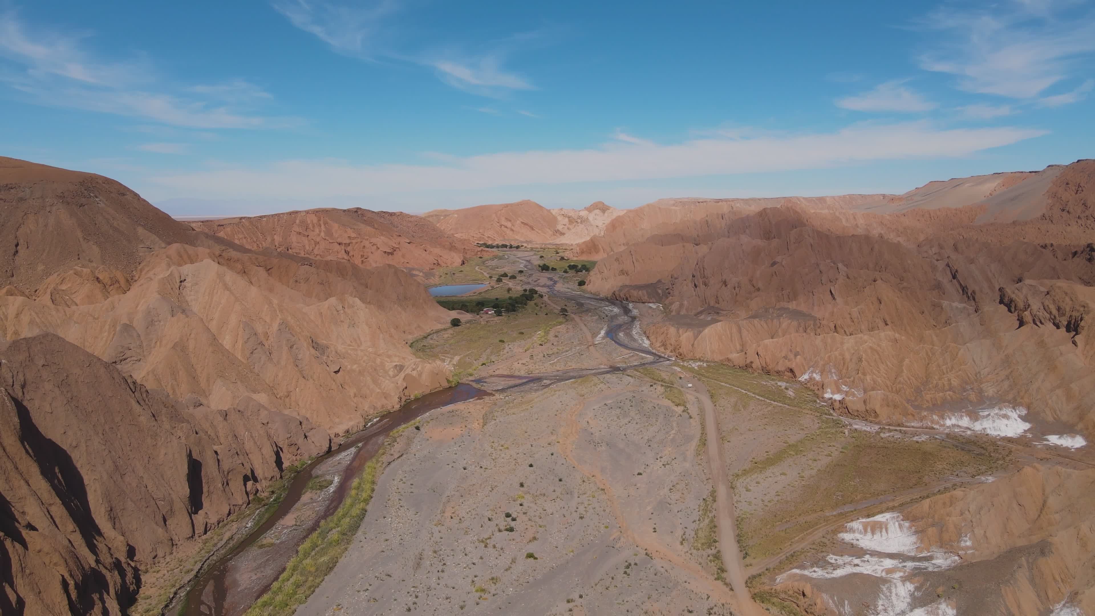 Cinematic Aerial View of Atacama Desert Landscape Free Stock Video ...