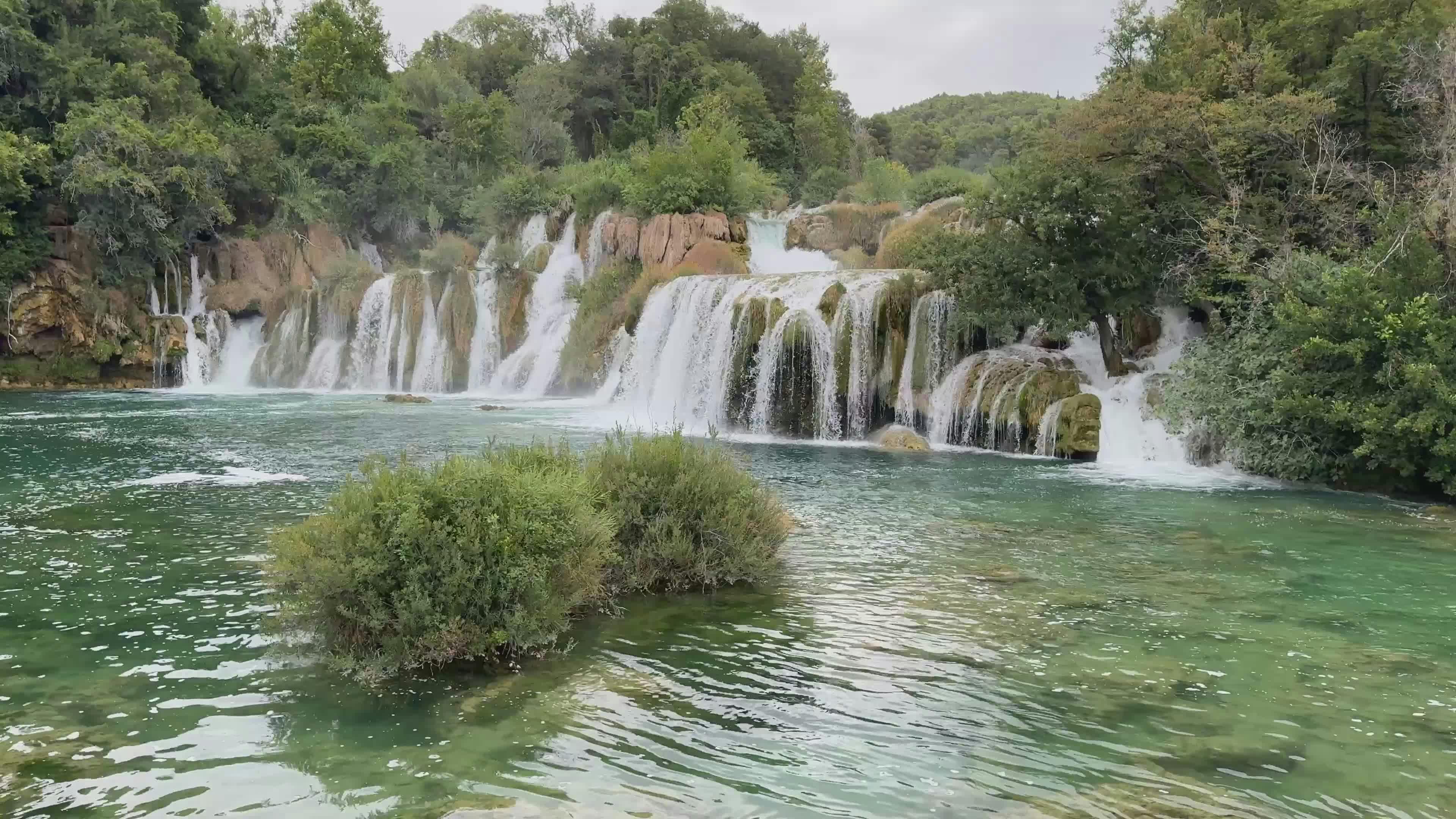 Scenic Waterfall Cascade in Lush Forest Free Stock Video Footage ...