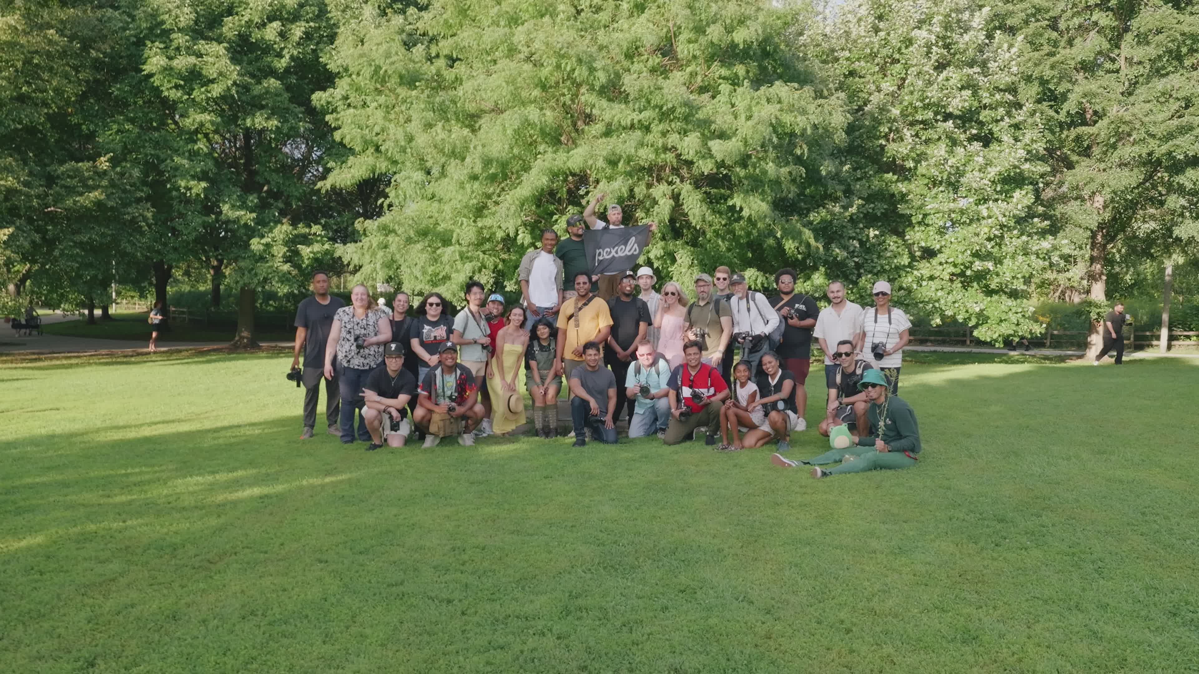Group Photo Meetup in Chicago Park Free Stock Video Footage, Royalty ...