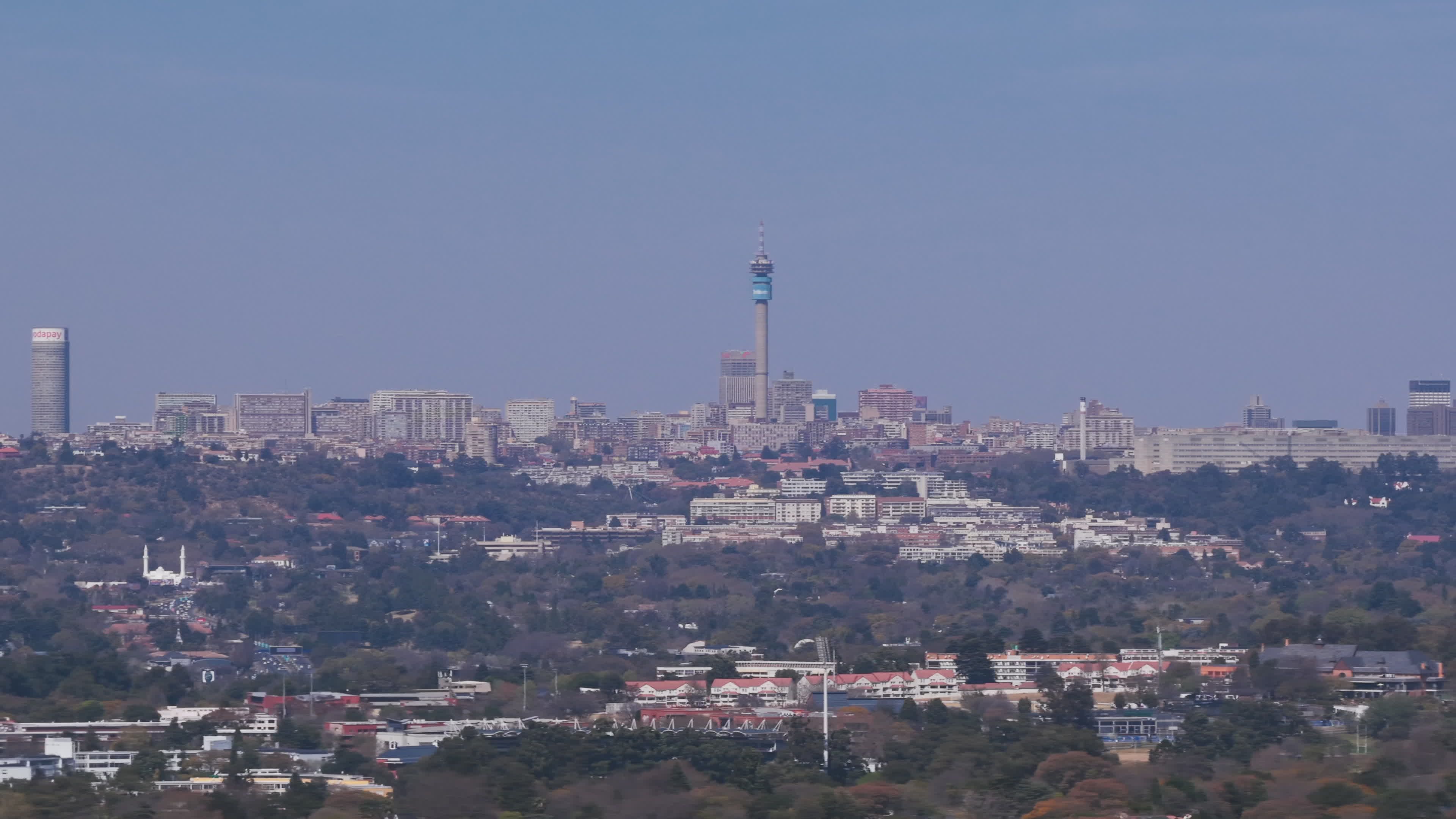 Aerial View of Johannesburg Cityscape Free Stock Video Footage, Royalty ...