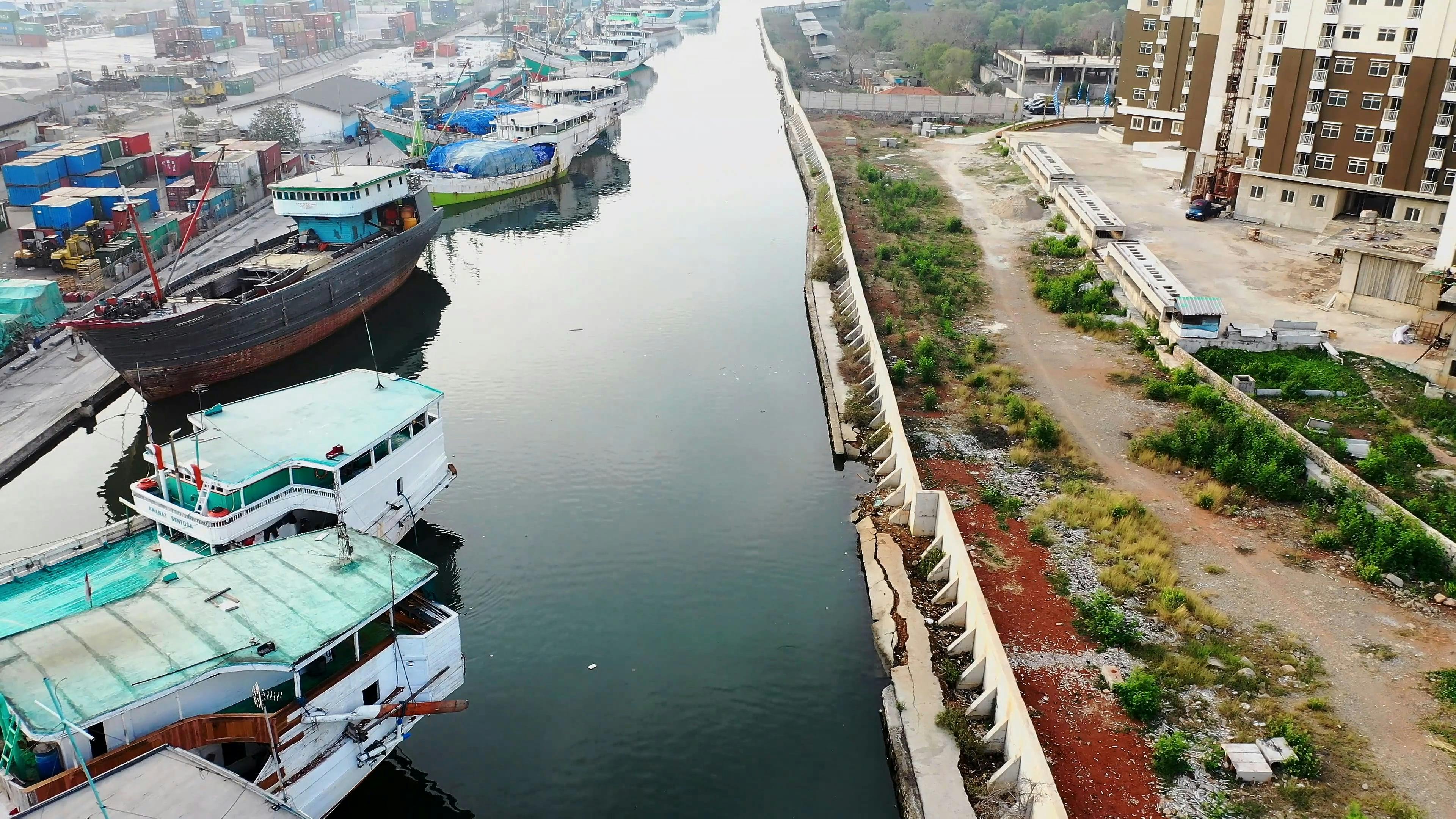 Boats Docked On The Sea Port Free Stock Video Footage, Royalty-Free 4K ...