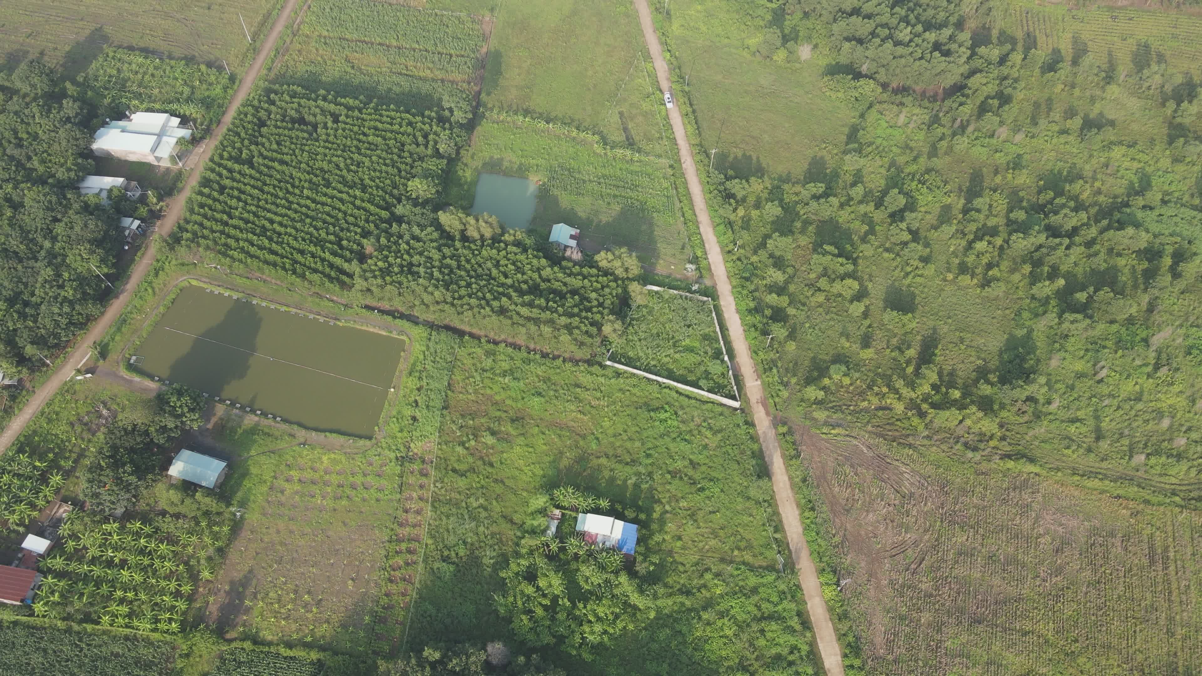Aerial View of Rural Farmlands and Countryside Free Stock Video Footage ...
