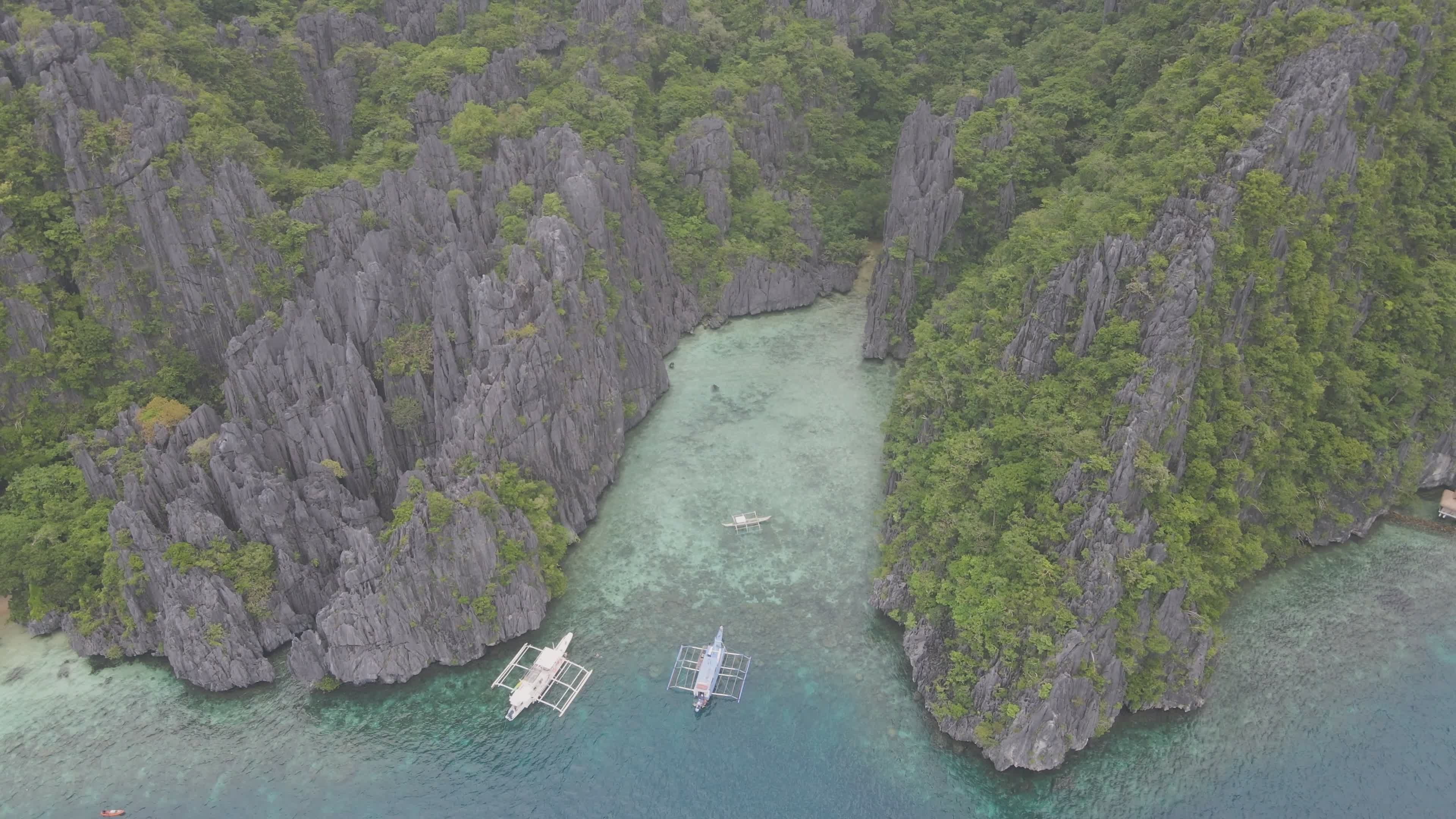 Aerial View of Pristine Filipino Beach Cove Free Stock Video Footage ...