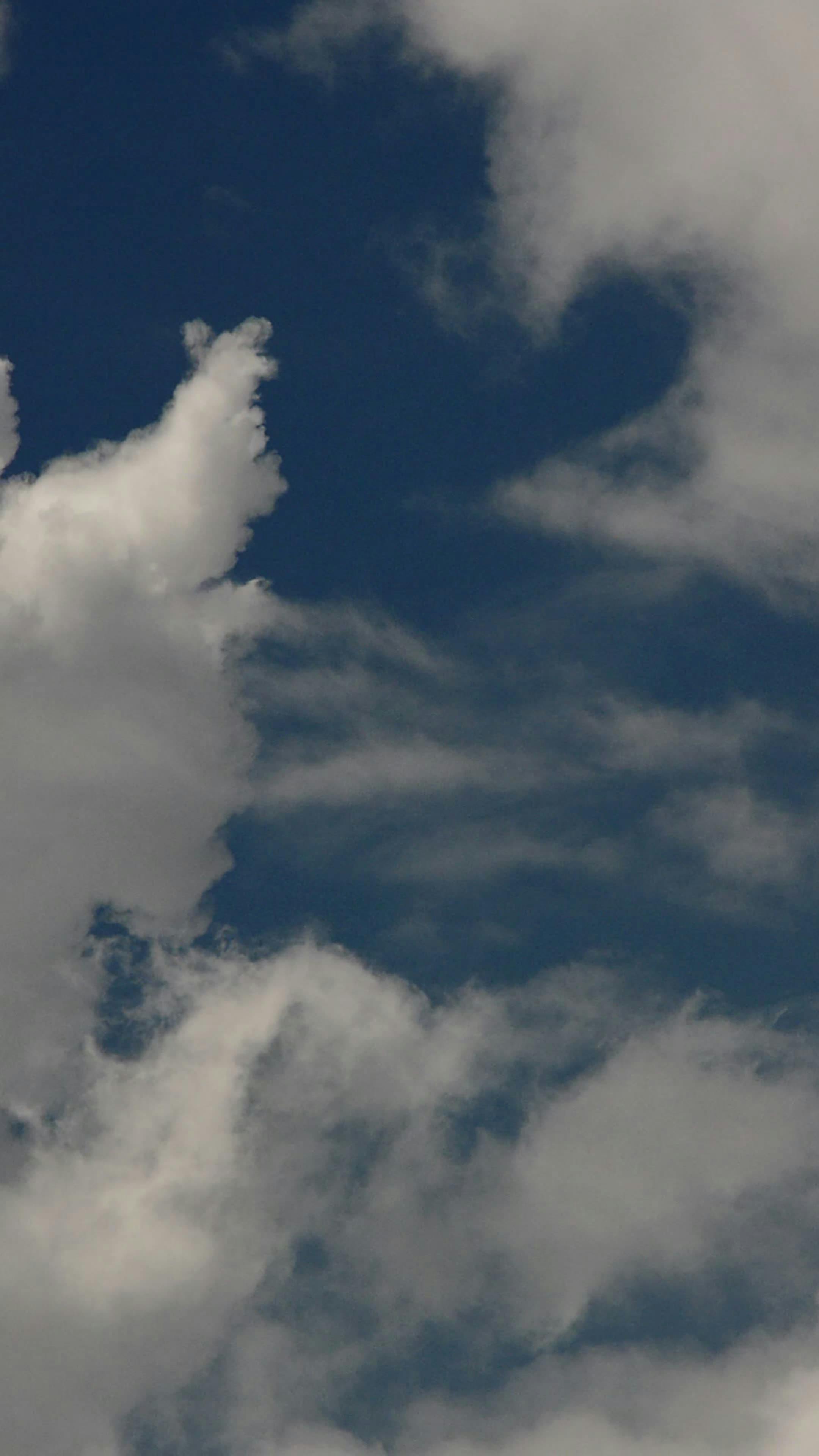 Vibrant Blue Sky with Fluffy Clouds Free Stock Video Footage, Royalty-Free 4K & HD Video Clip