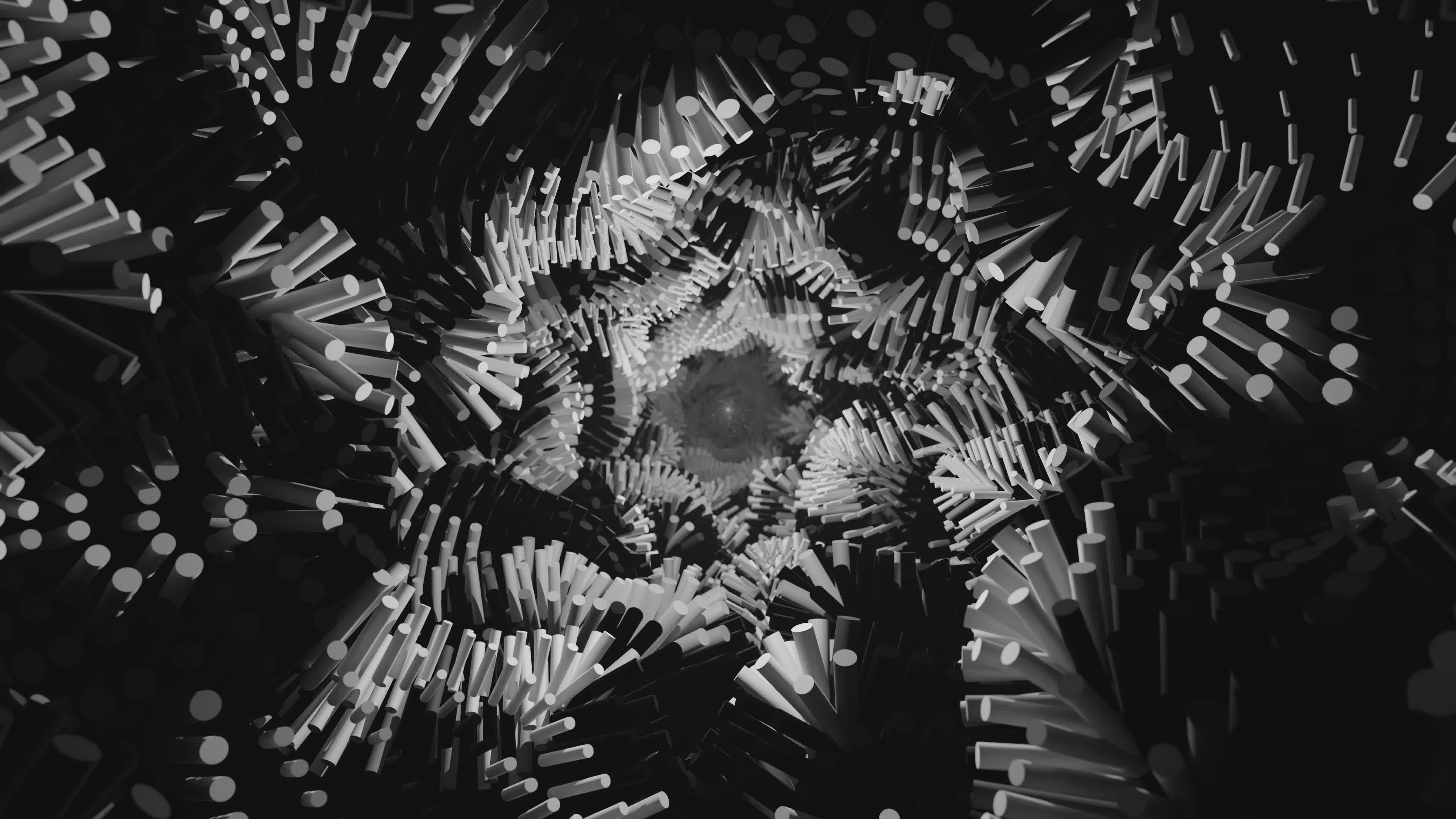 Abstract Monochrome Geometric Animation Loop Free Stock Video Footage ...