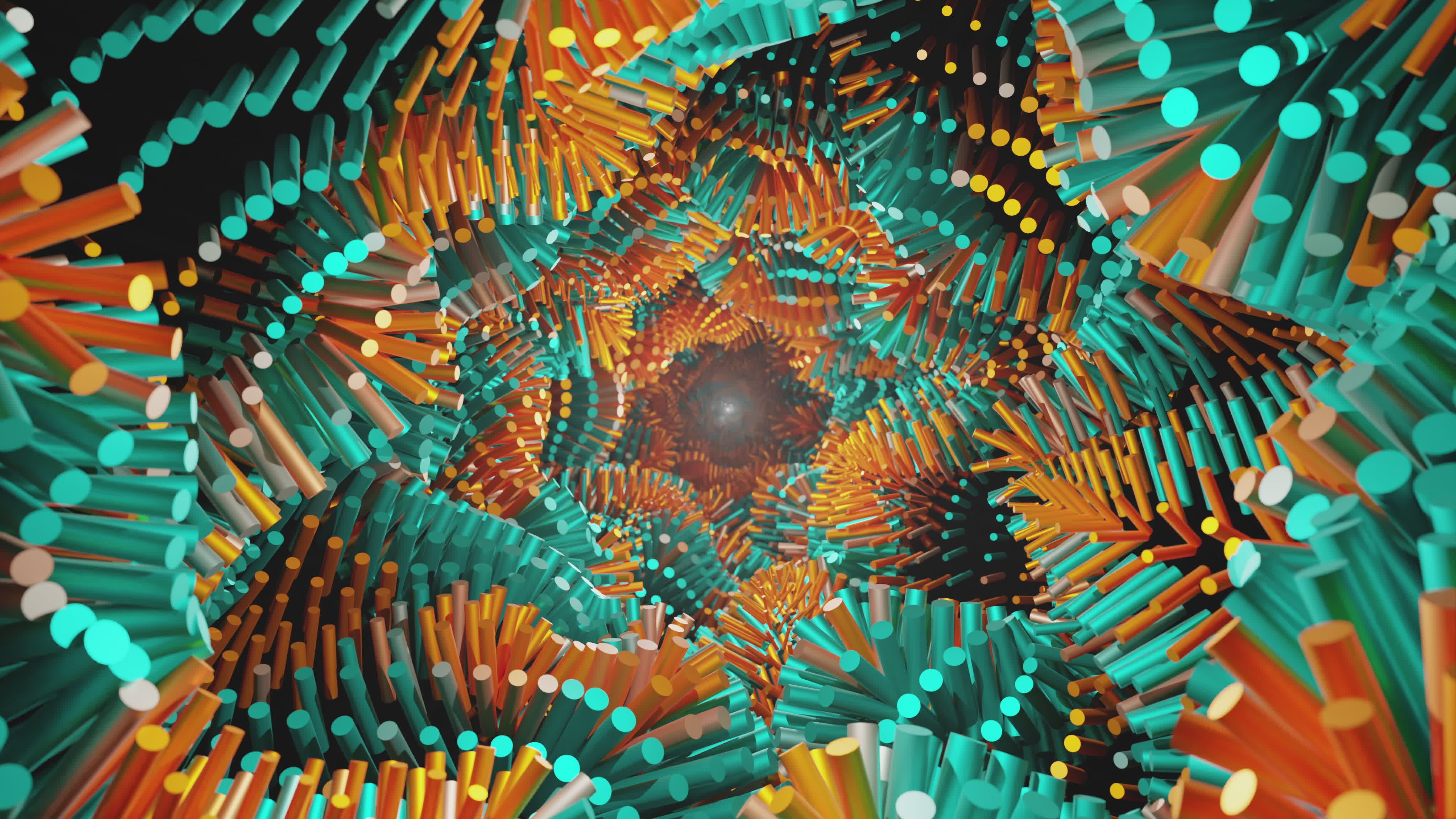 Vibrant Abstract 3D Animation with Rotating Patterns Free Stock Video ...