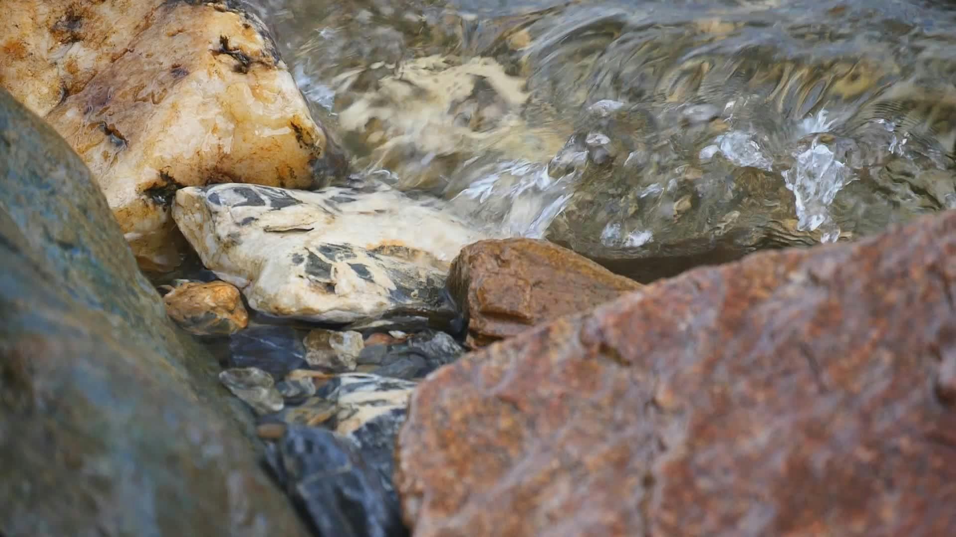 Crystal Clear Water Flowing Over Rocks Free Stock Video Footage ...