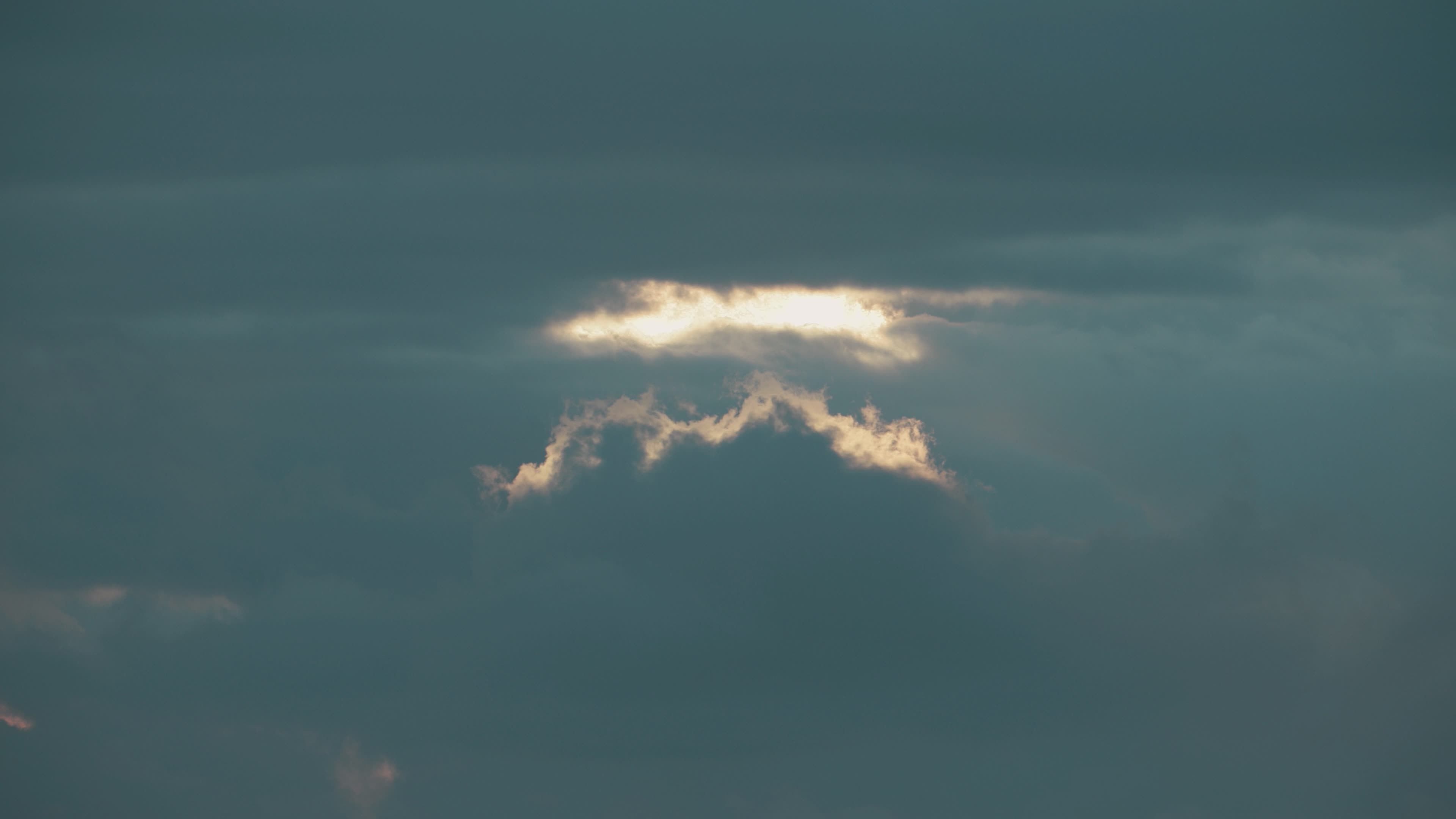 Dramatic Clouds with Sunbeams Breaking Through Free Stock Video Footage ...
