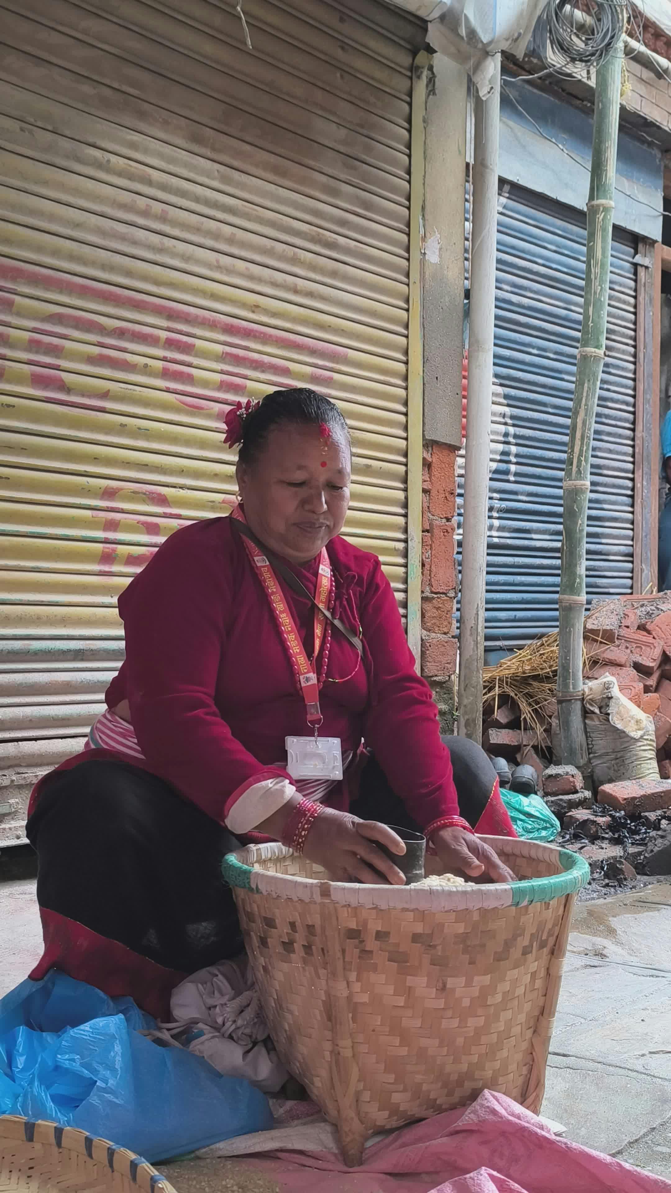 Street Vendor Packing Products in Market Free Stock Video Footage ...